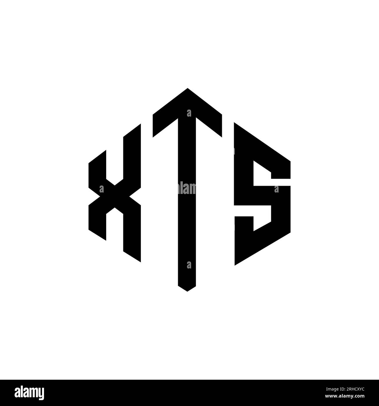 XTS letter logo design with polygon shape. XTS polygon and cube shape ...
