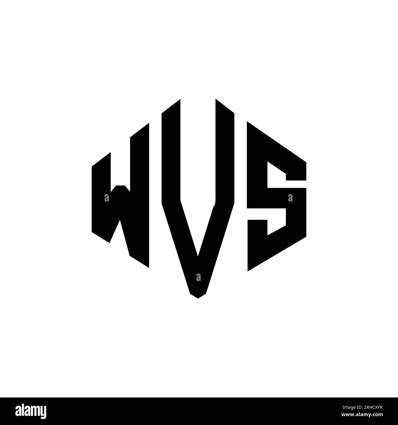 WVS letter logo design with polygon shape. WVS polygon and cube shape ...