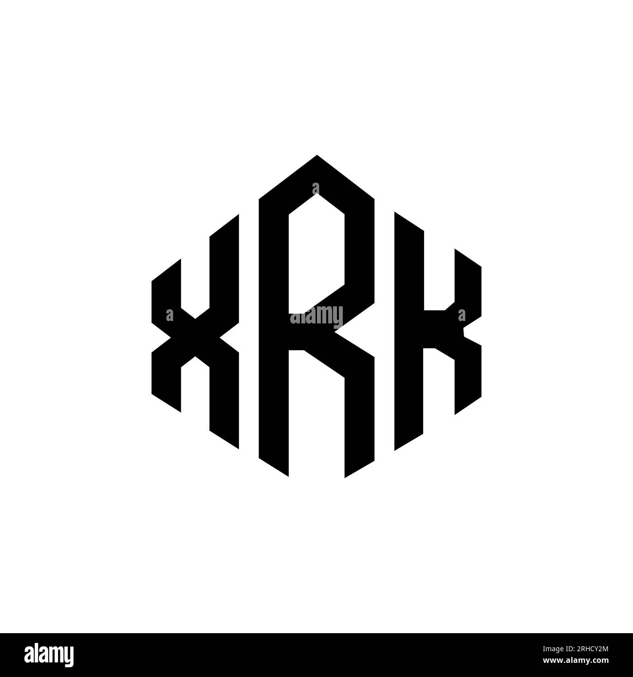 XRK letter logo design with polygon shape. XRK polygon and cube shape ...