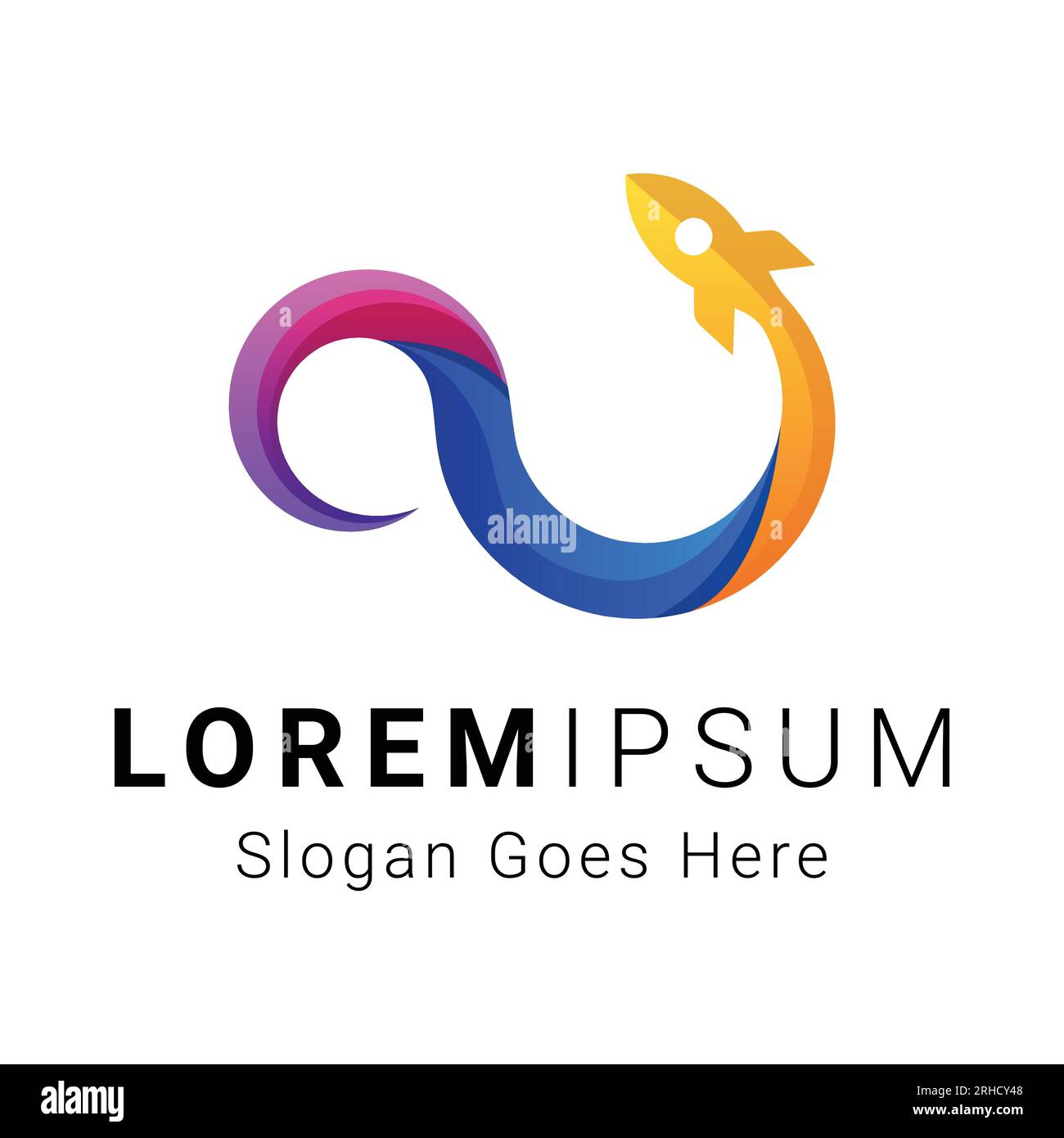 Infinity rocket logo hi-res stock photography and images - Alamy