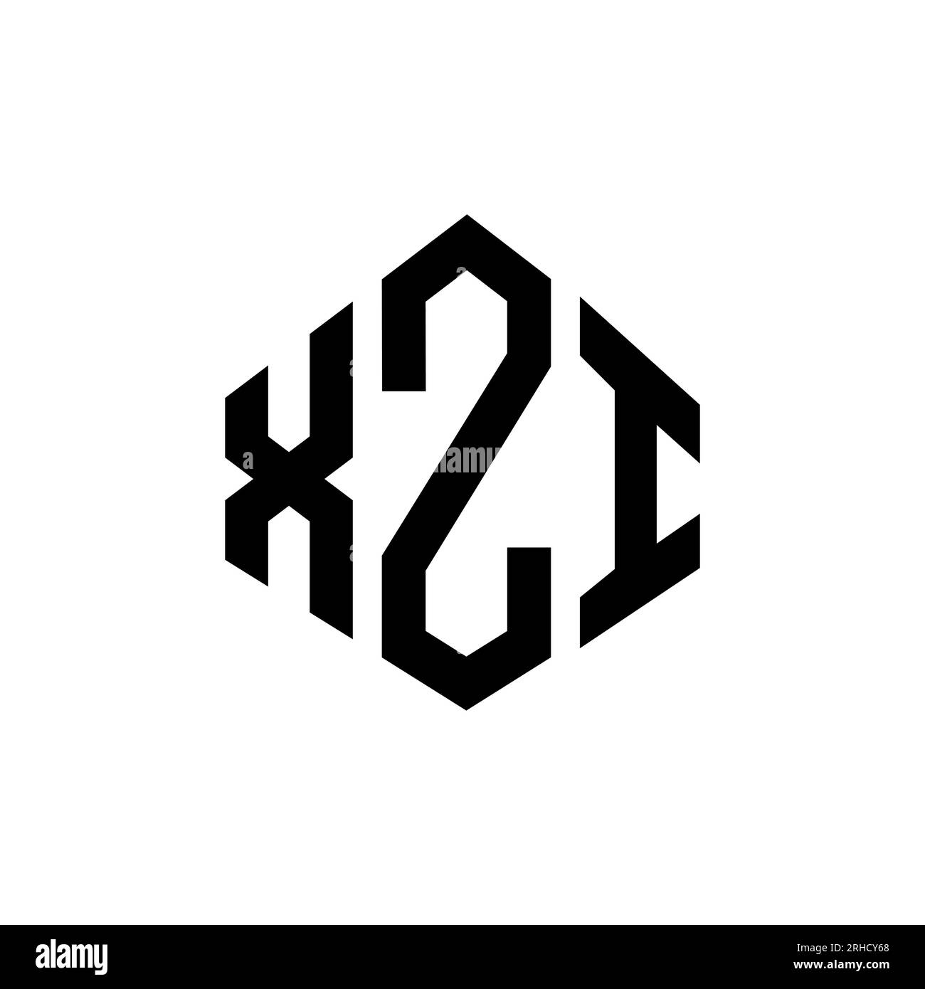 XZI letter logo design with polygon shape. XZI polygon and cube shape ...
