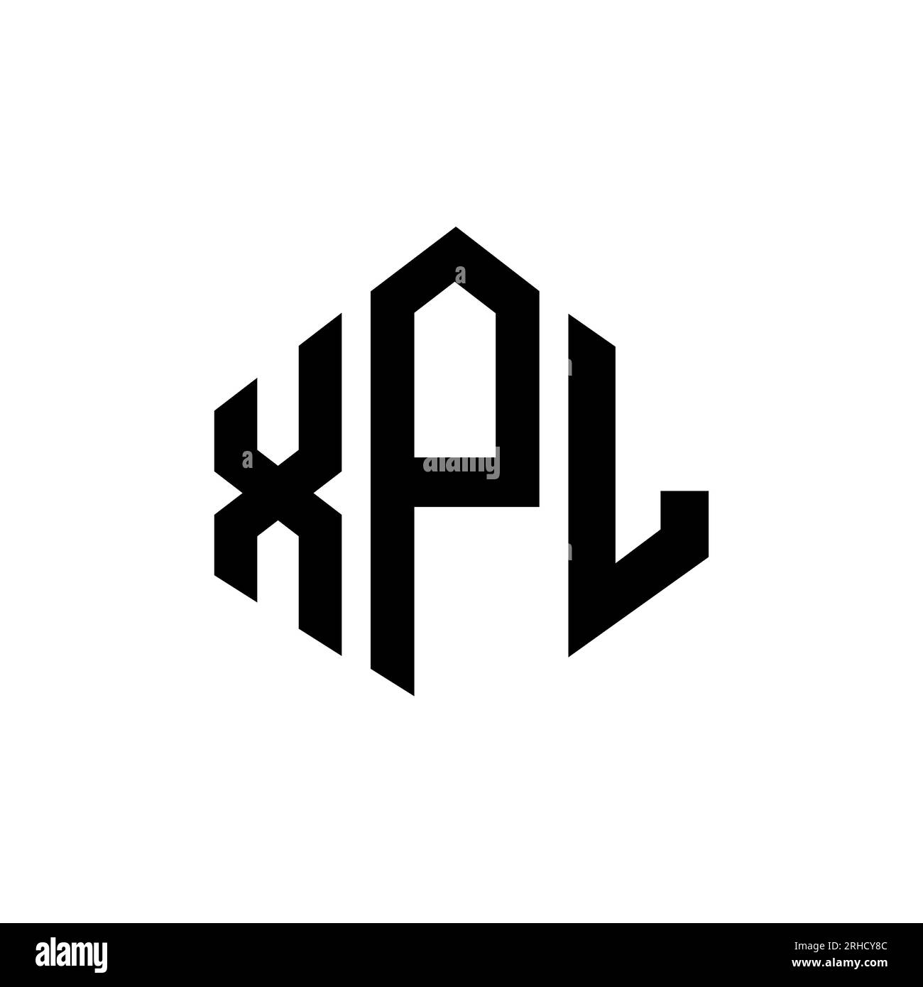 XPL letter logo design with polygon shape. XPL polygon and cube shape ...