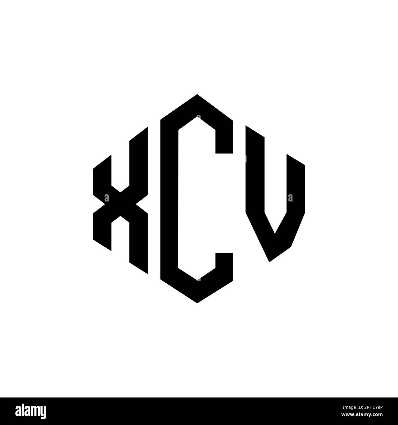 XCV letter logo design with polygon shape. XCV polygon and cube shape ...