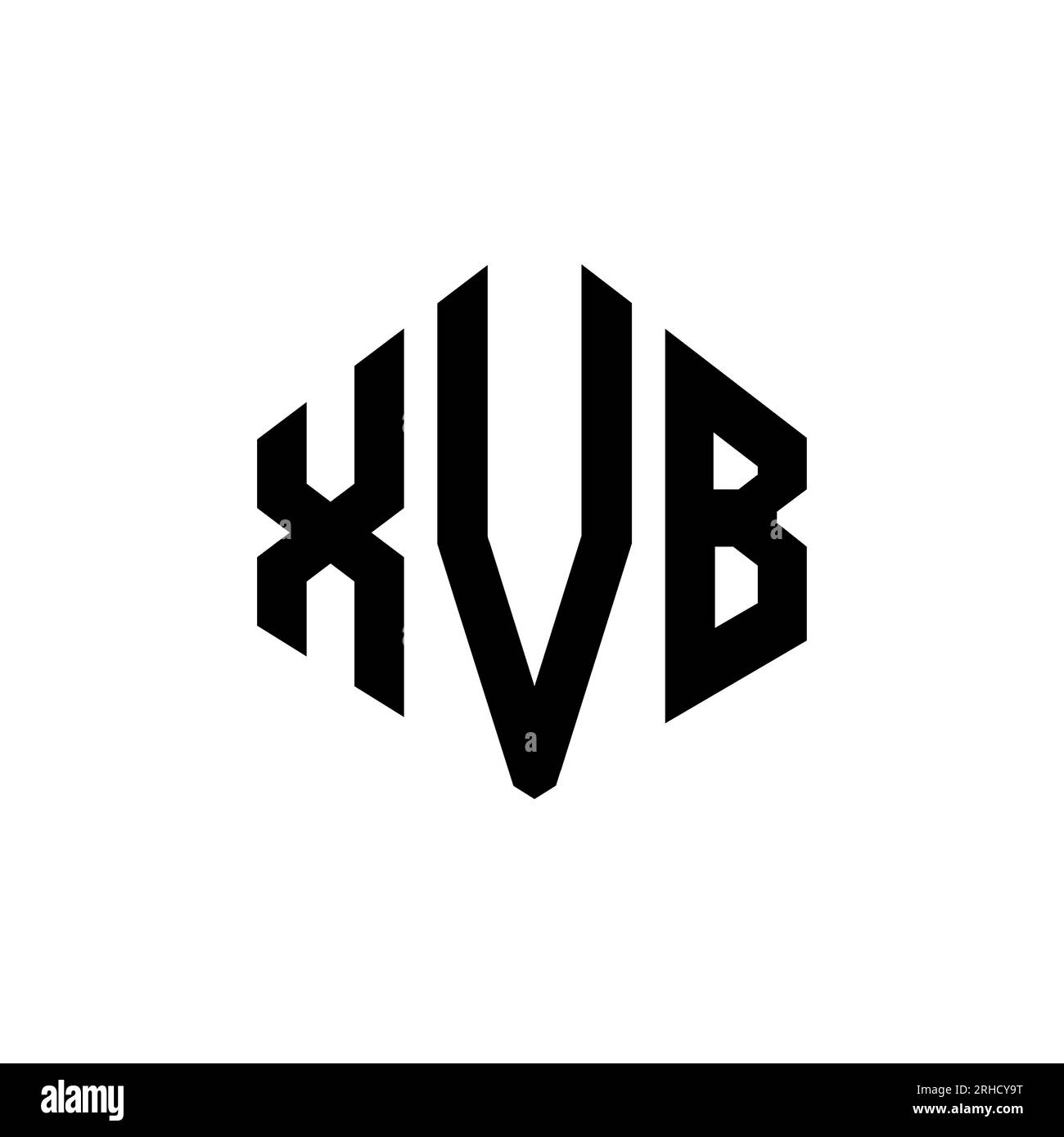 XVB letter logo design with polygon shape. XVB polygon and cube shape ...