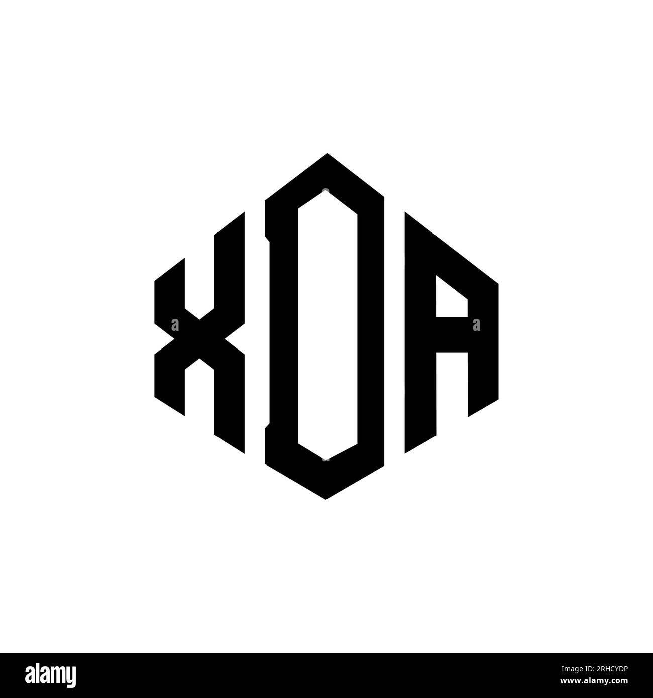 XDA letter logo design with polygon shape. XDA polygon and cube shape ...