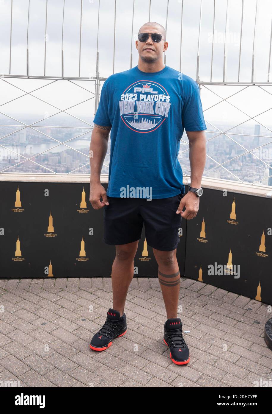 New York, New York, USA. 15th Aug, 2023. PFL fighter Renan Ferreira ...