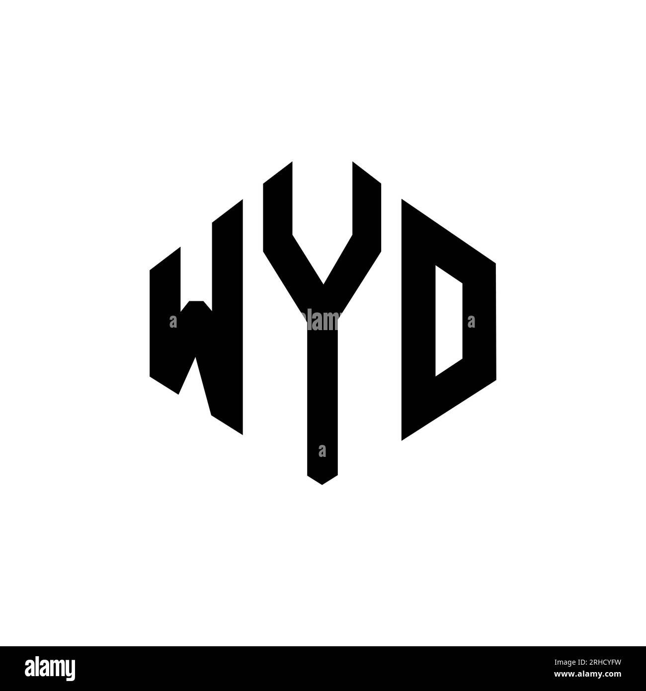 WYO letter logo design with polygon shape. WYO polygon and cube shape ...