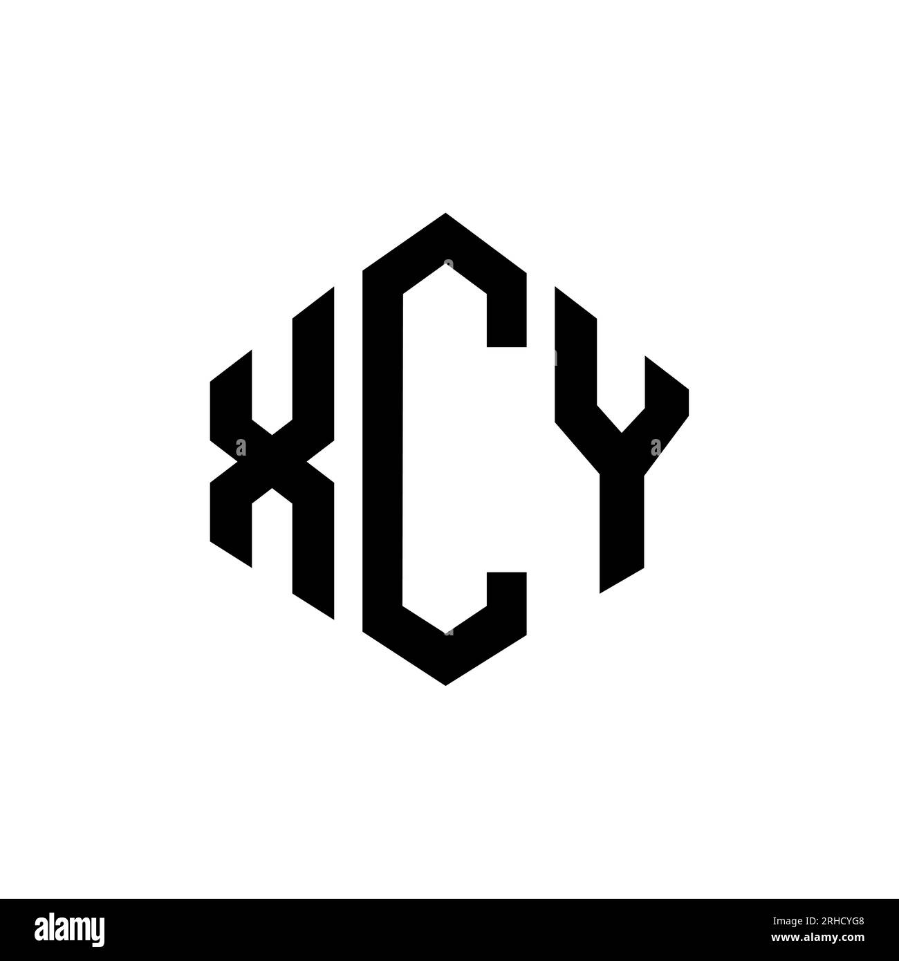 XCY letter logo design with polygon shape. XCY polygon and cube shape ...