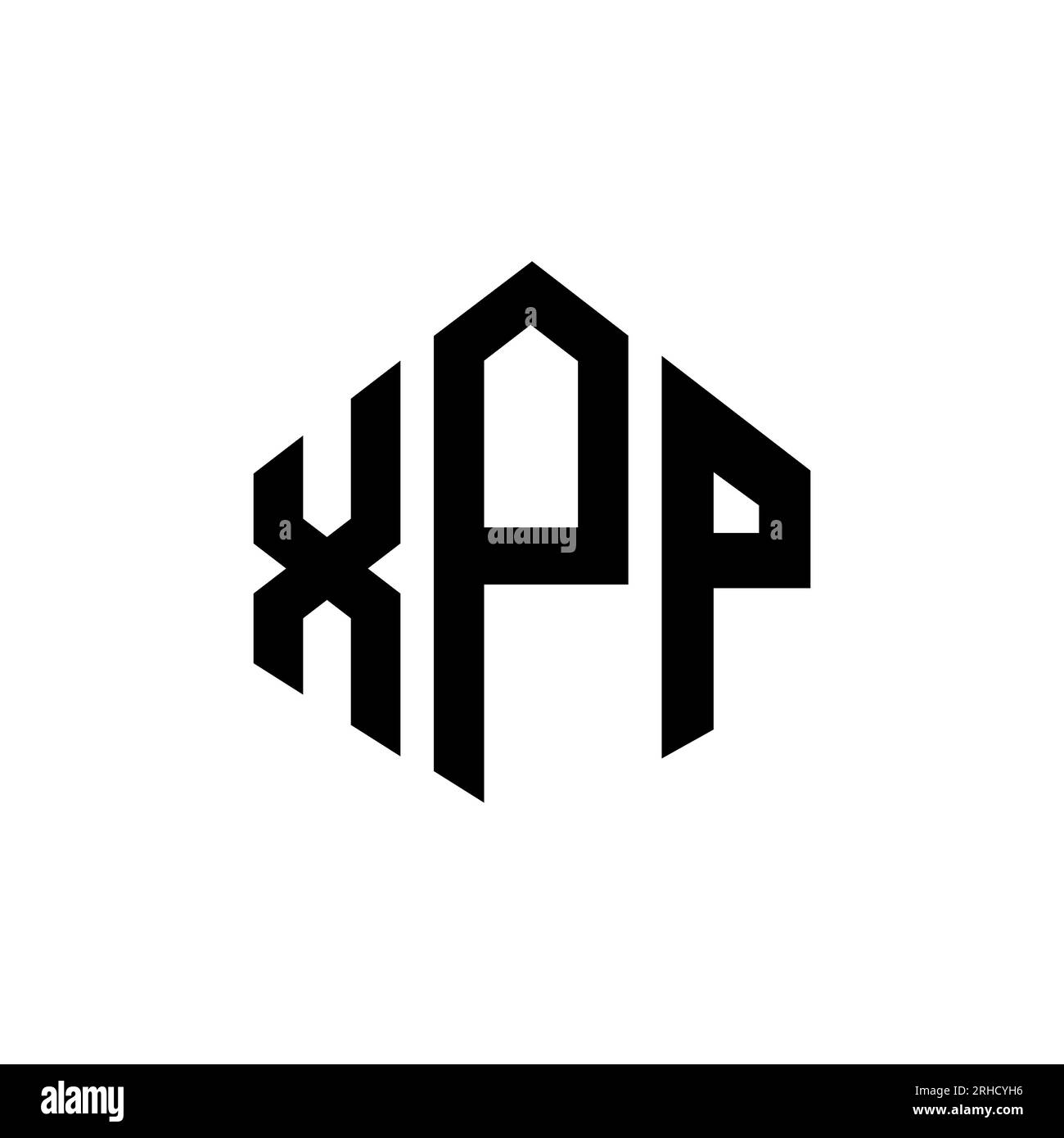 XPP letter logo design with polygon shape. XPP polygon and cube shape ...