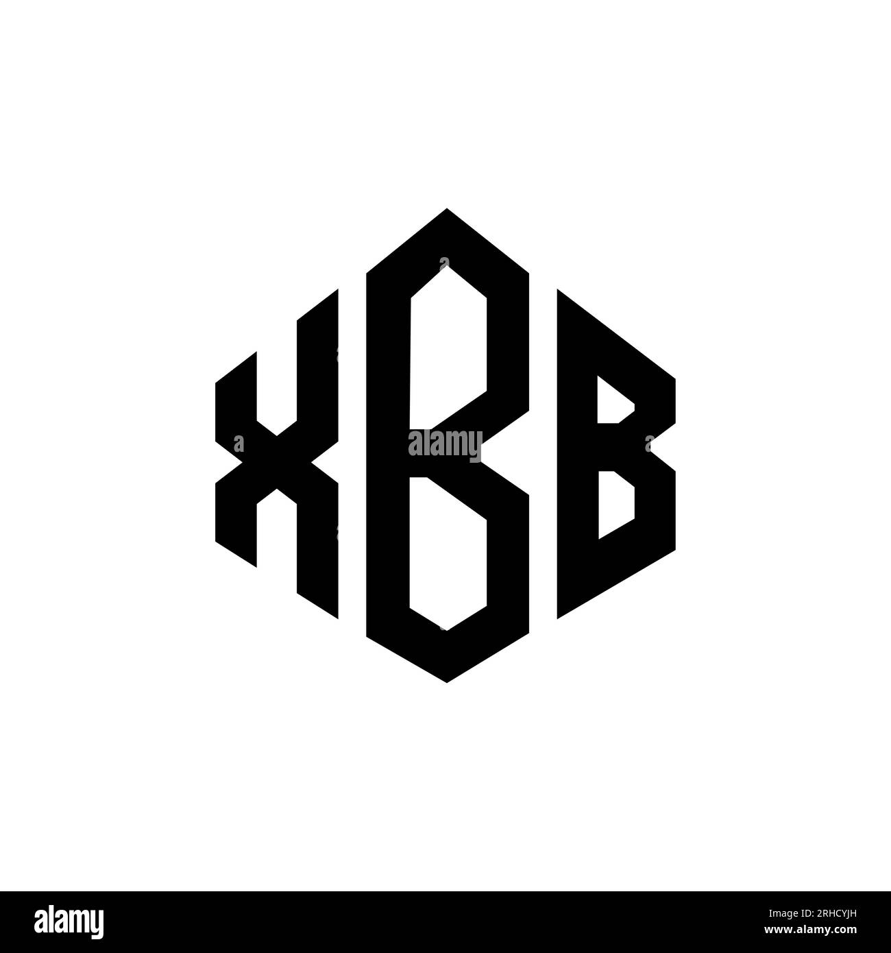 XBB letter logo design with polygon shape. XBB polygon and cube shape ...