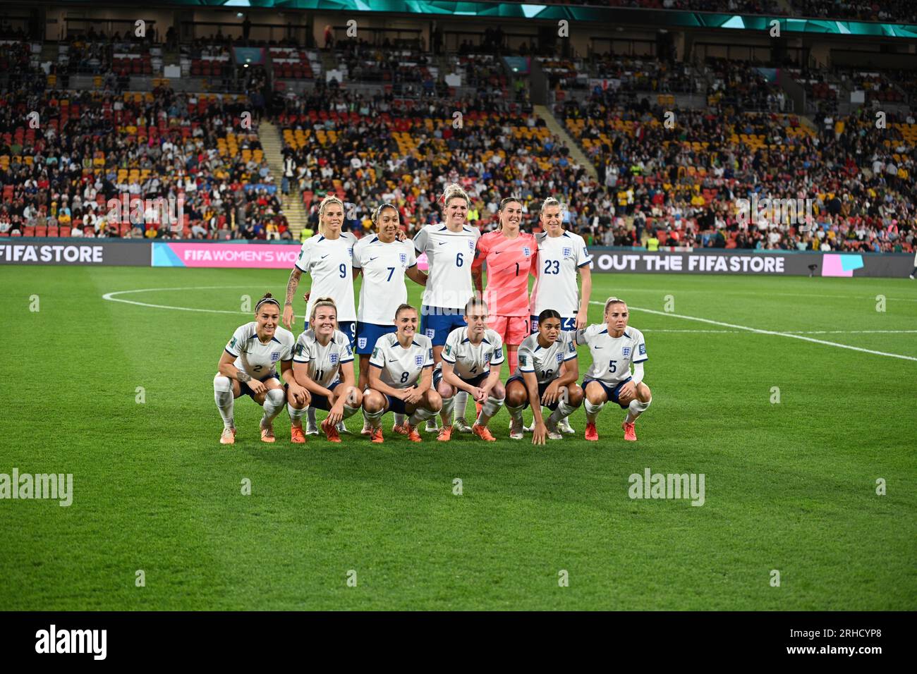 England squad team photo before their match v Colombia in the Women's ...
