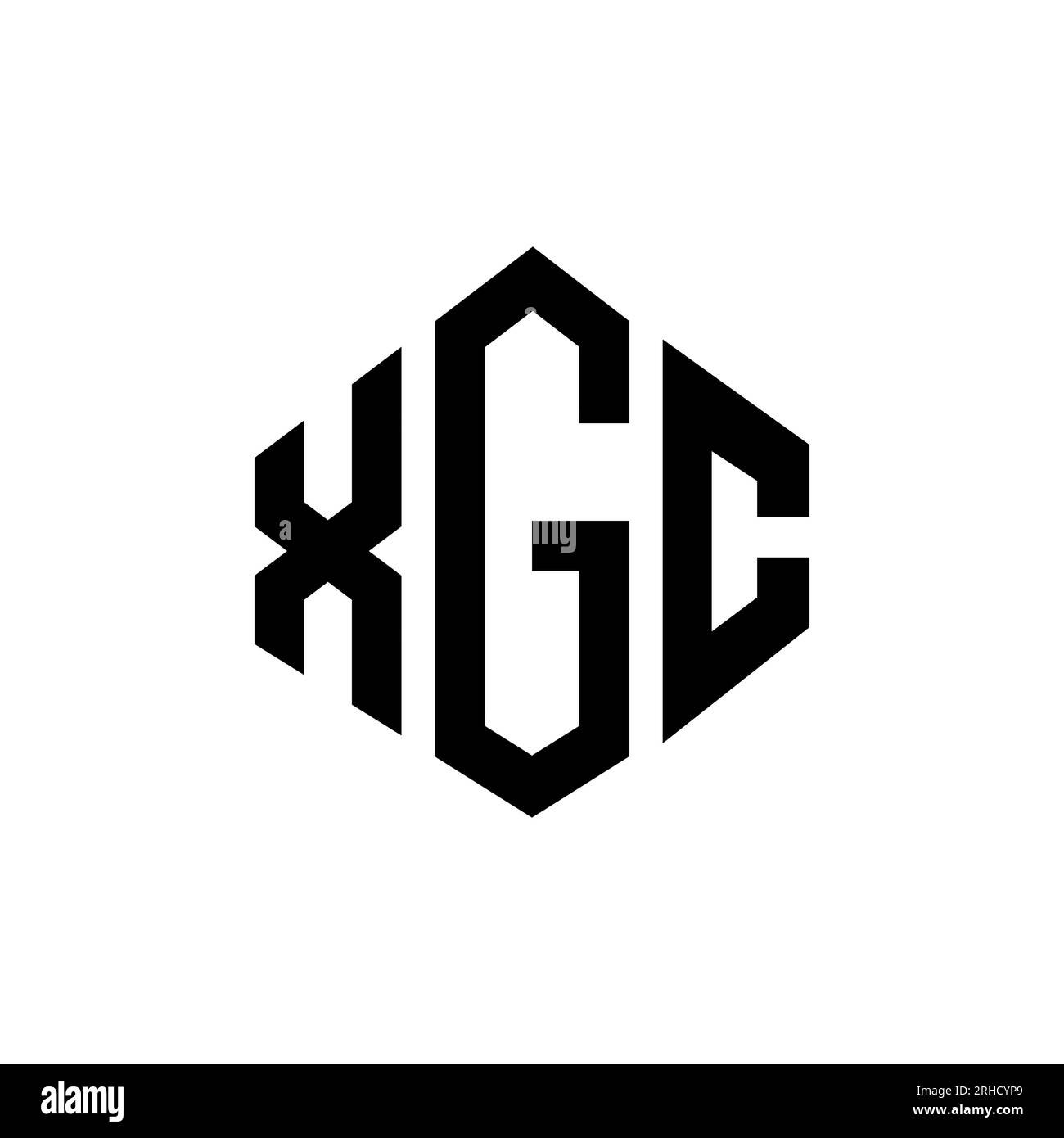 XGC letter logo design with polygon shape. XGC polygon and cube shape ...