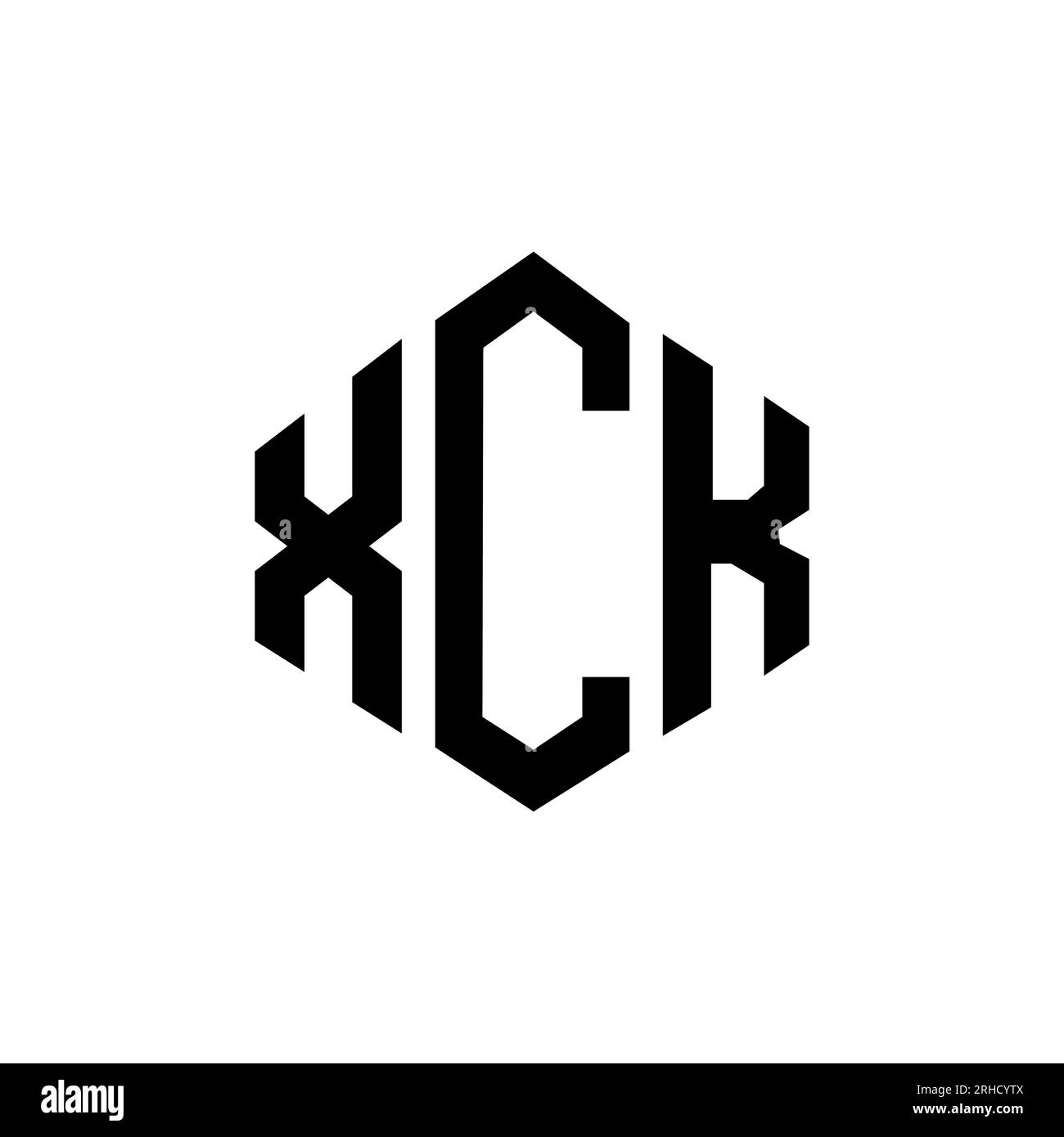 XCK letter logo design with polygon shape. XCK polygon and cube shape ...