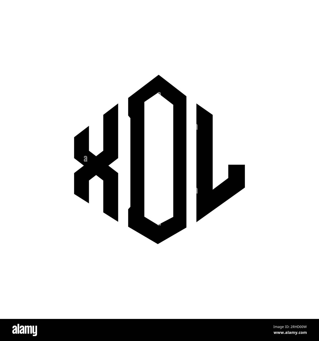 XDL letter logo design with polygon shape. XDL polygon and cube shape ...