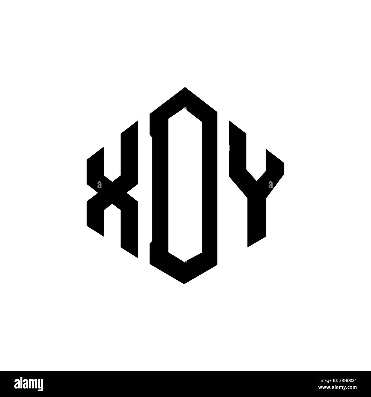 XDY letter logo design with polygon shape. XDY polygon and cube shape ...