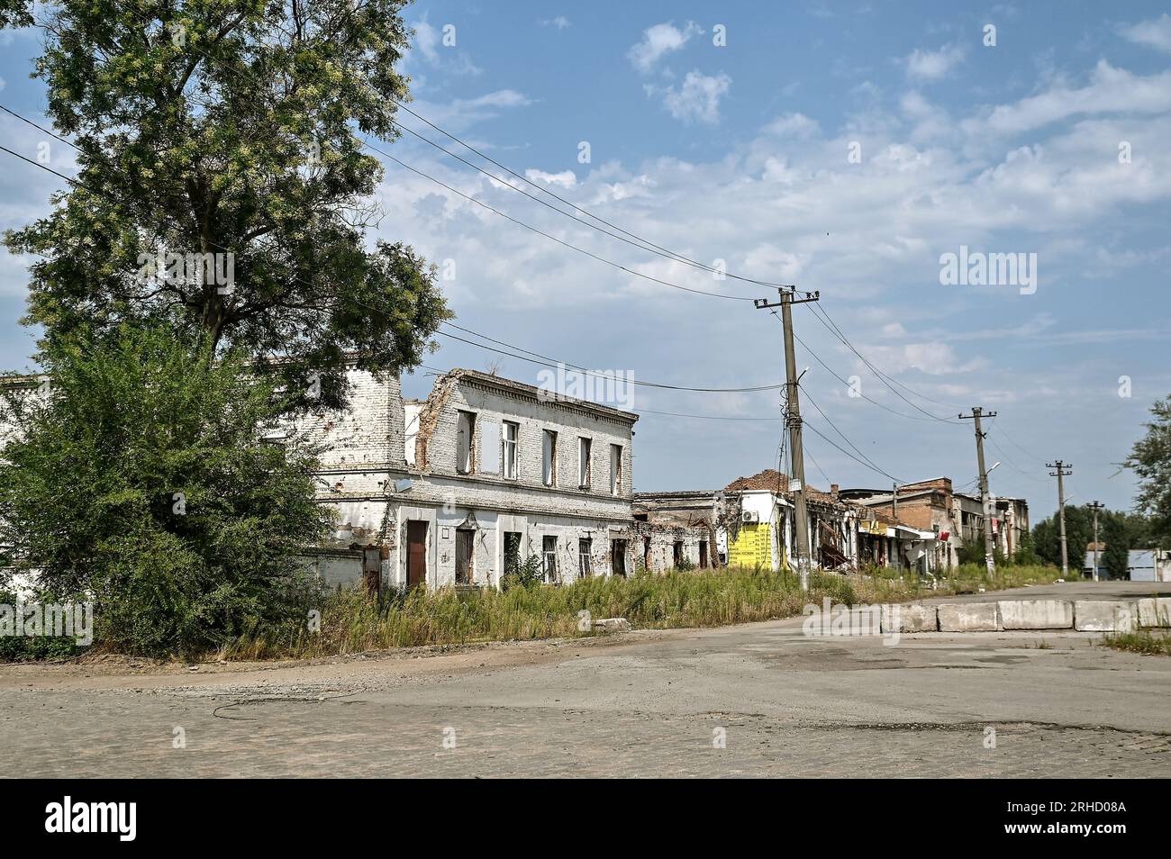 Non Exclusive: ORIKHIV, UKRAINE - AUGUST 10, 2023 - The consequences of ...