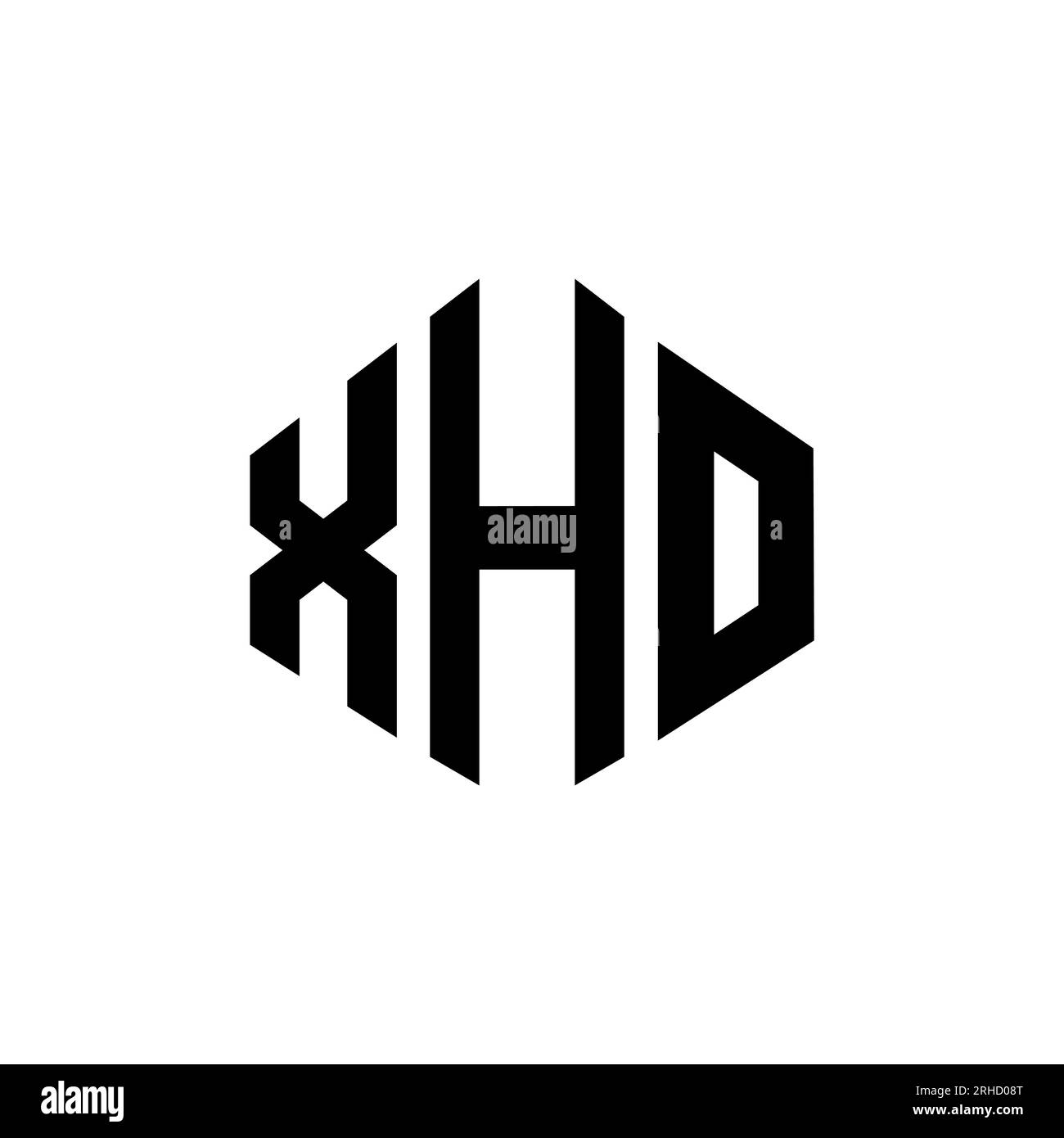 XHO letter logo design with polygon shape. XHO polygon and cube shape ...