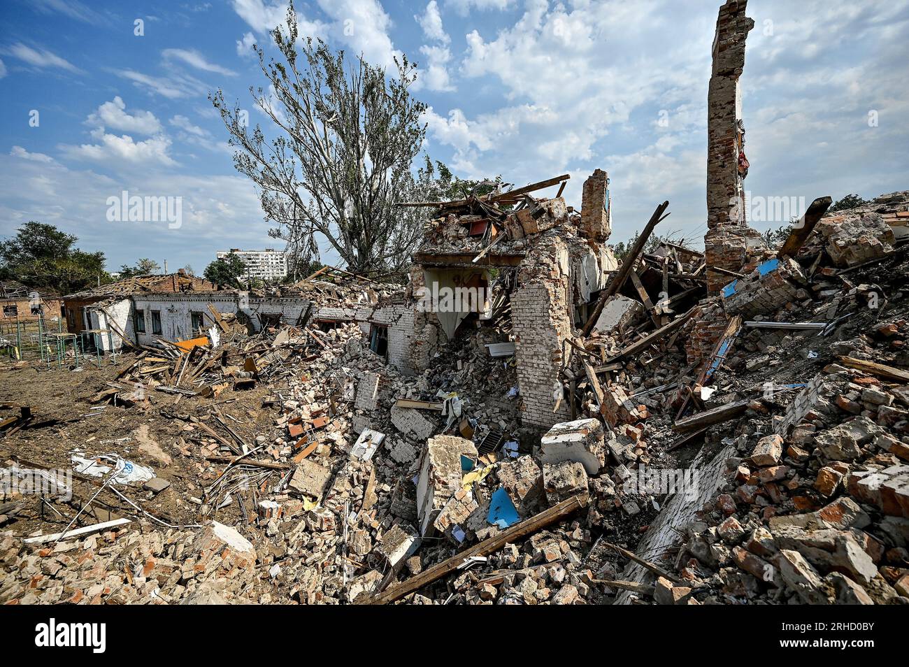Non Exclusive: ORIKHIV, UKRAINE - AUGUST 10, 2023 - The consequences of ...