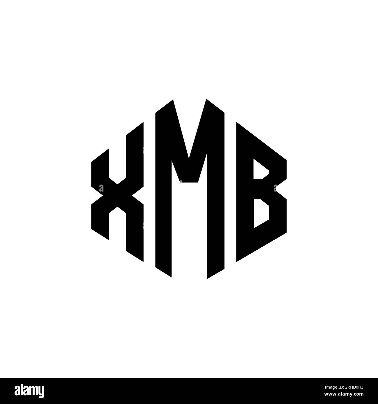 XMB letter logo design with polygon shape. XMB polygon and cube shape ...