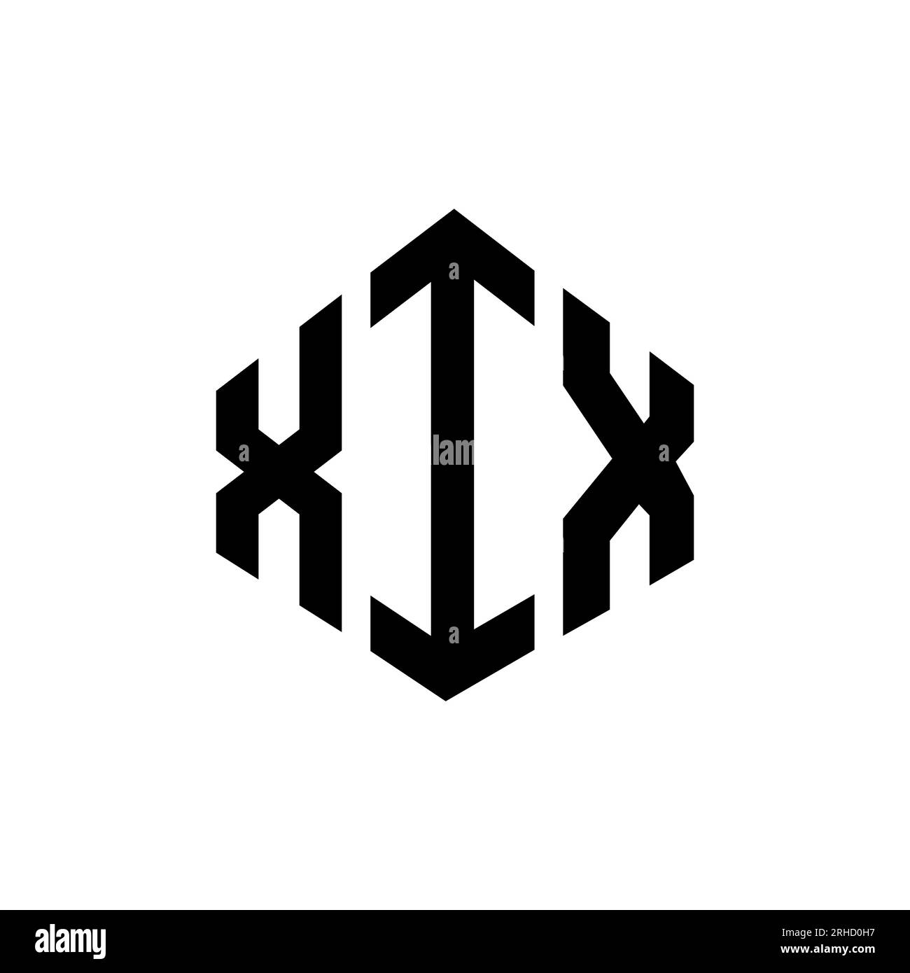 XIX letter logo design with polygon shape. XIX polygon and cube shape ...