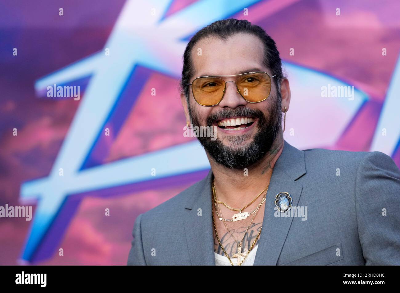 Angel Manuel Soto, director of "Blue Beetle," poses at a screening of ...