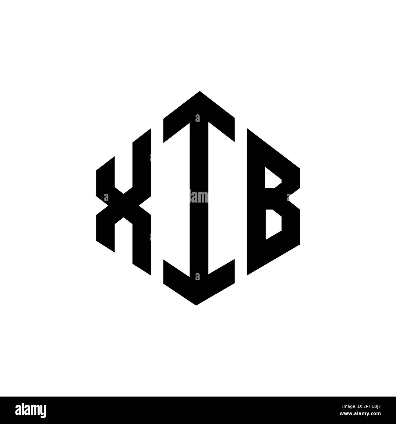 XIB letter logo design with polygon shape. XIB polygon and cube shape ...