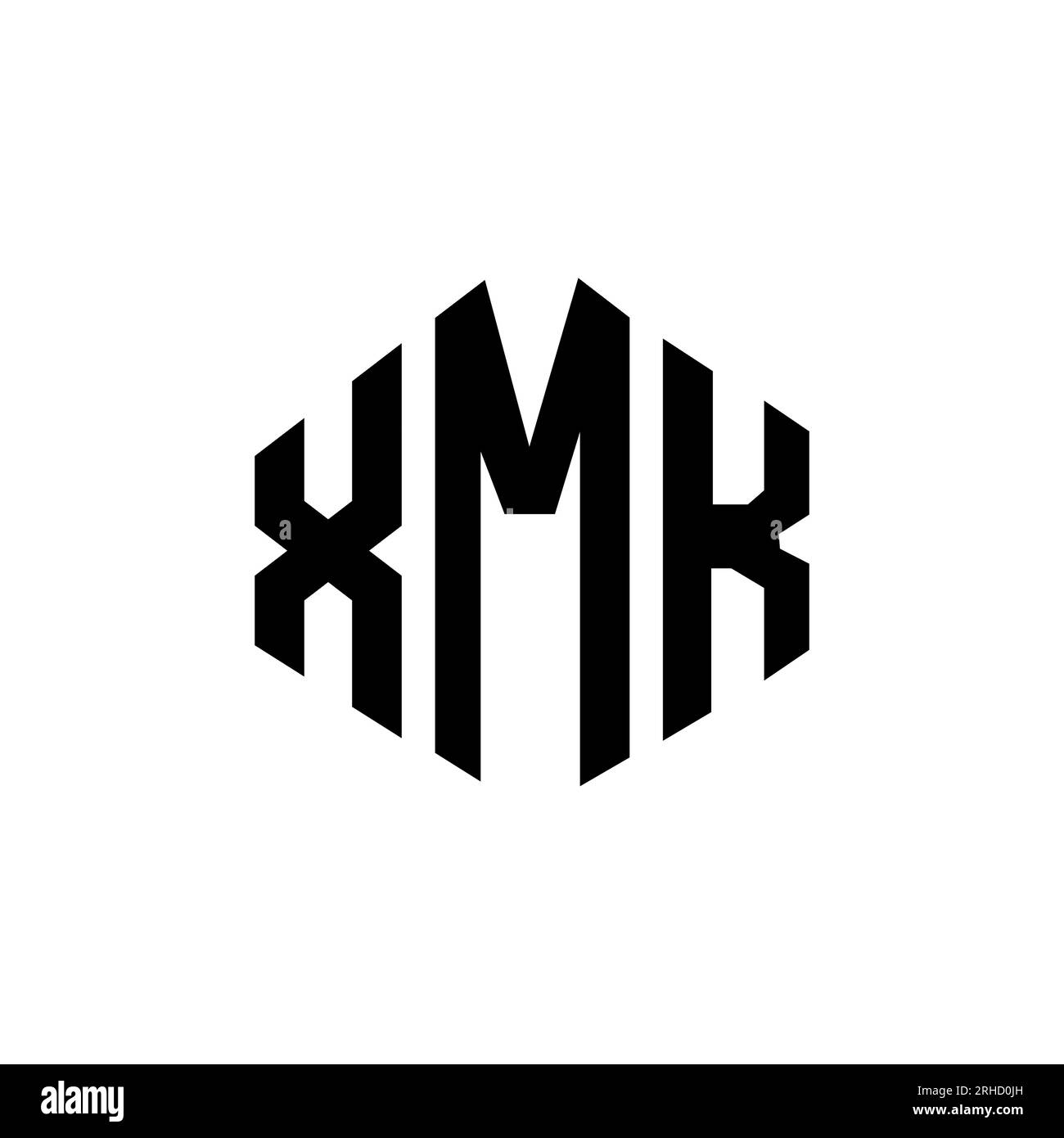 XMK letter logo design with polygon shape. XMK polygon and cube shape ...