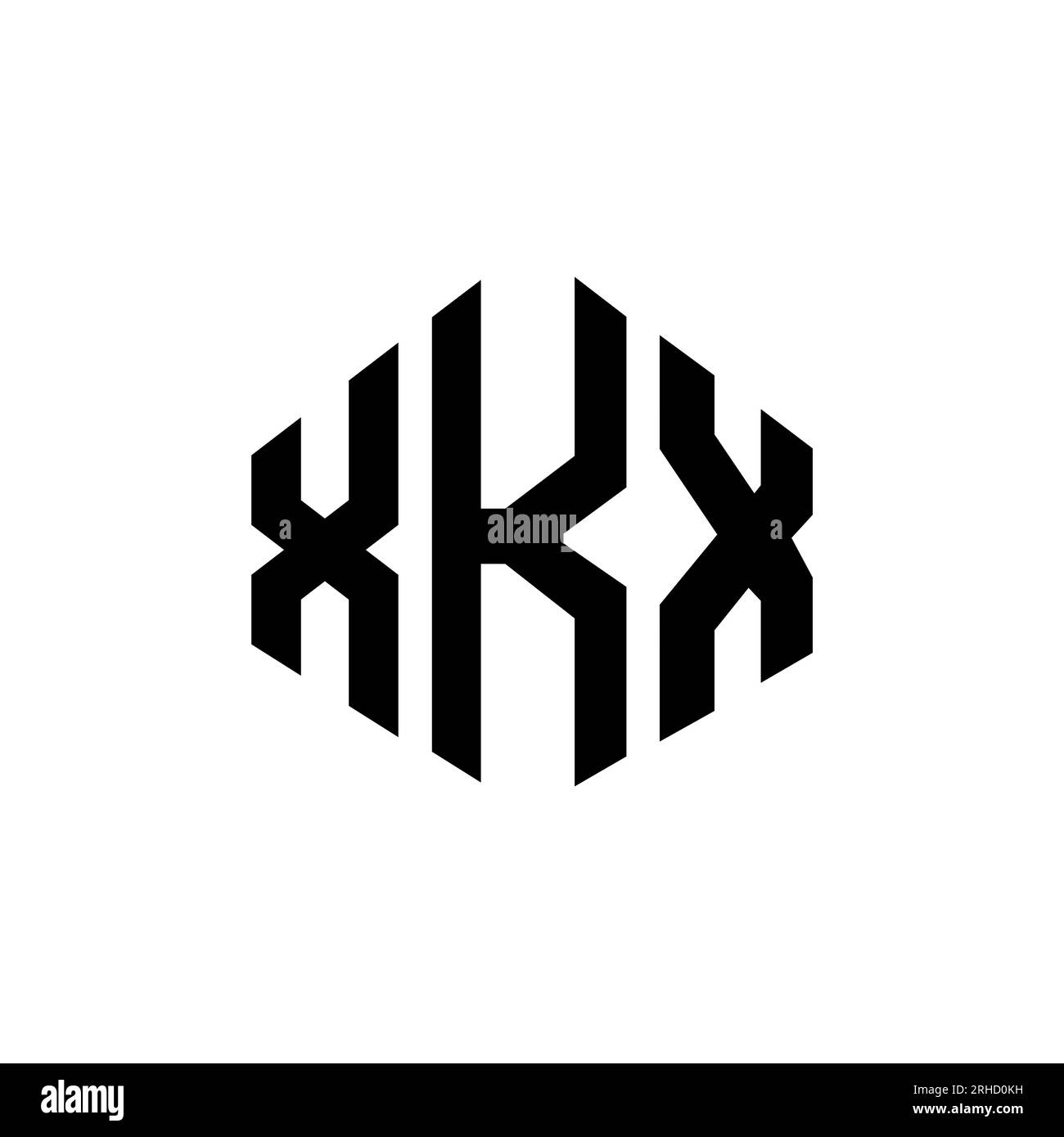 XKX letter logo design with polygon shape. XKX polygon and cube shape ...