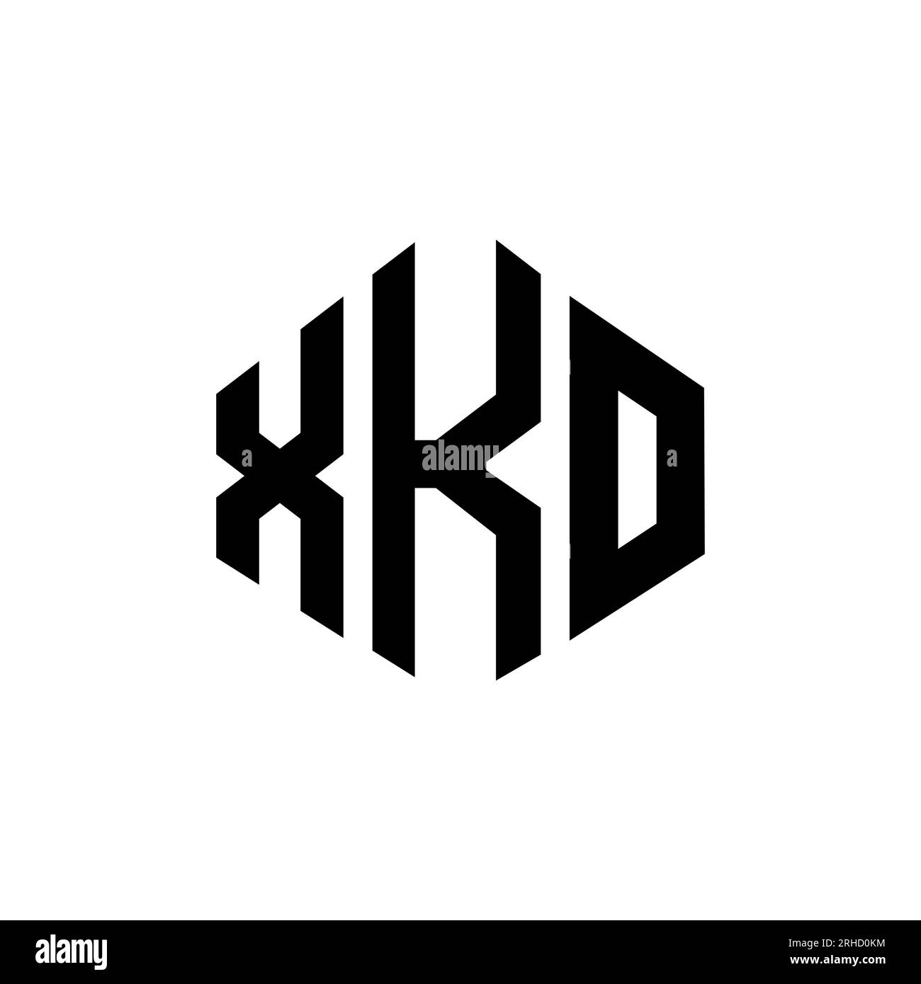 XKO letter logo design with polygon shape. XKO polygon and cube shape ...
