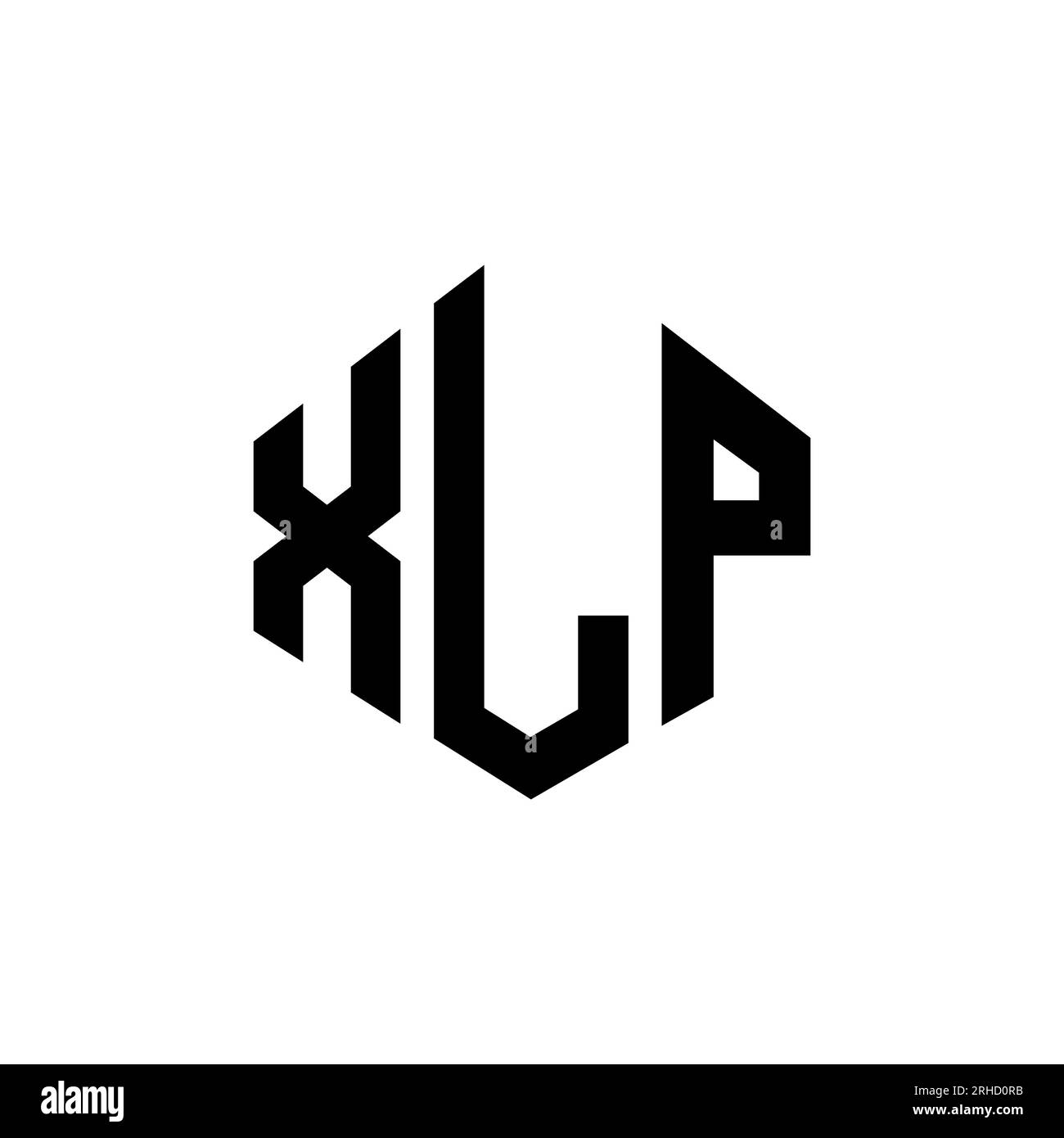 XLP letter logo design with polygon shape. XLP polygon and cube shape ...