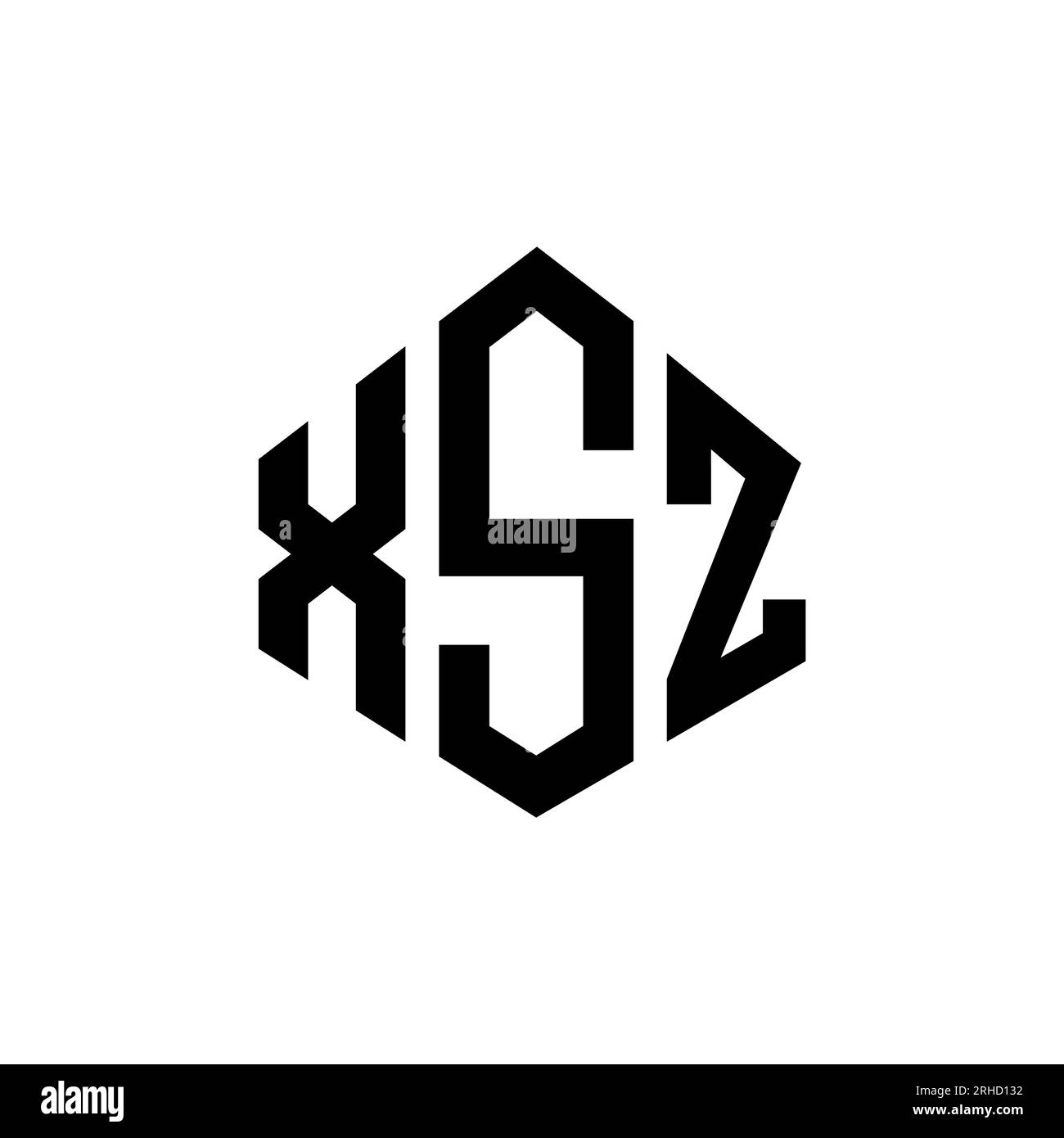XSZ letter logo design with polygon shape. XSZ polygon and cube shape ...
