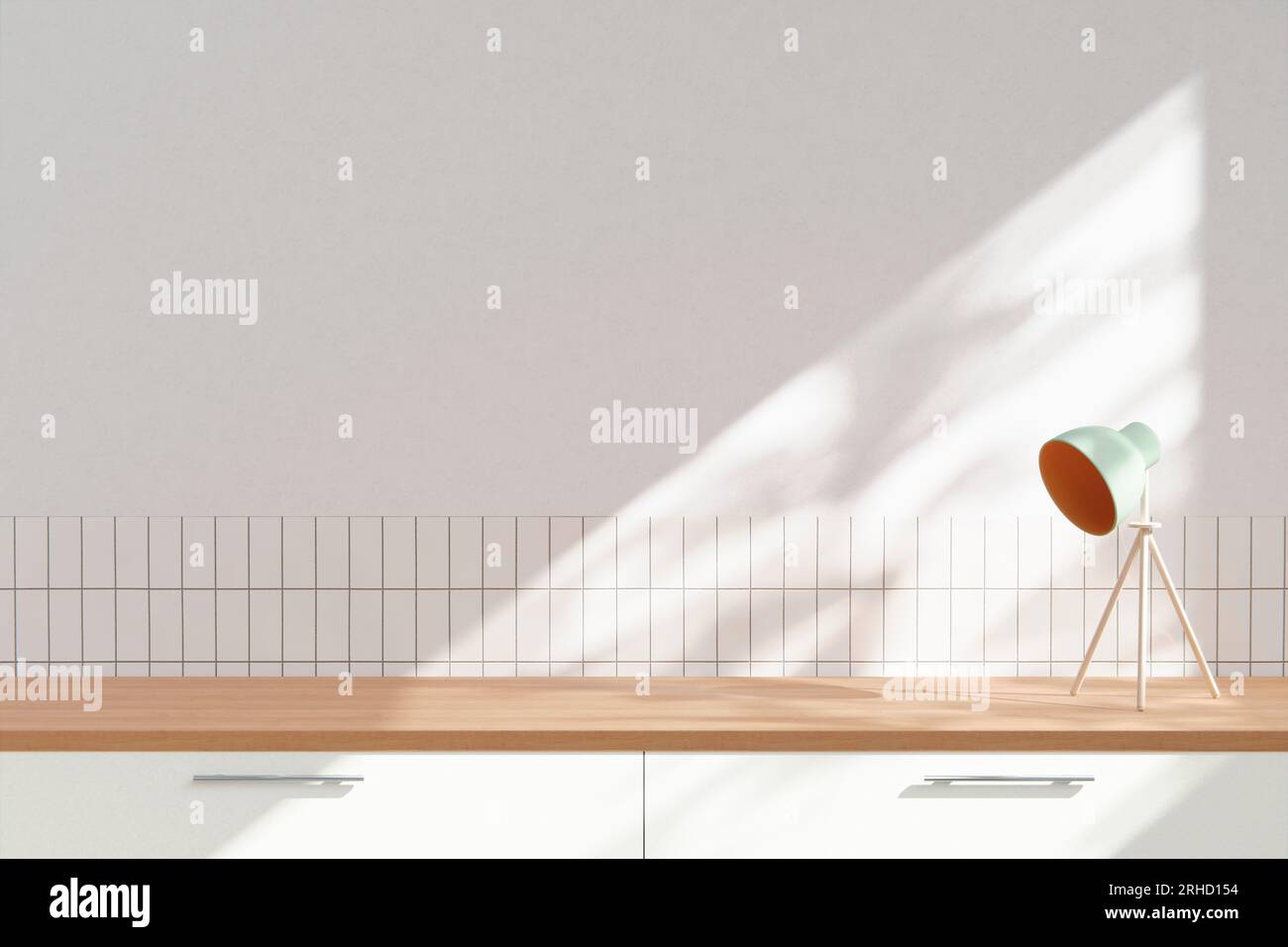 Simple monotone background with vases, tree shadows and natural light ...