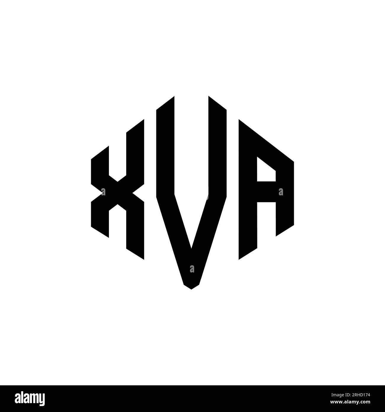XVA letter logo design with polygon shape. XVA polygon and cube shape ...