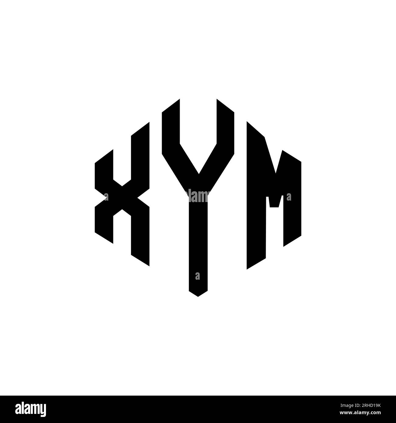 XYM letter logo design with polygon shape. XYM polygon and cube shape ...