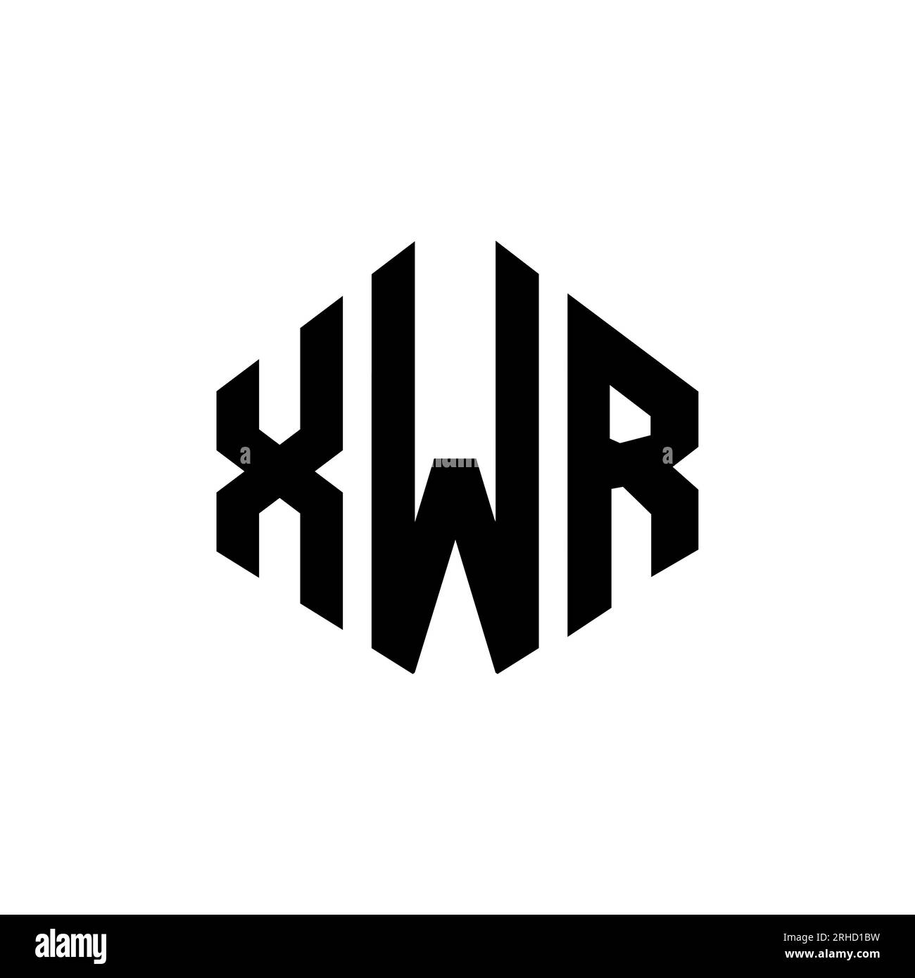 XWR letter logo design with polygon shape. XWR polygon and cube shape ...