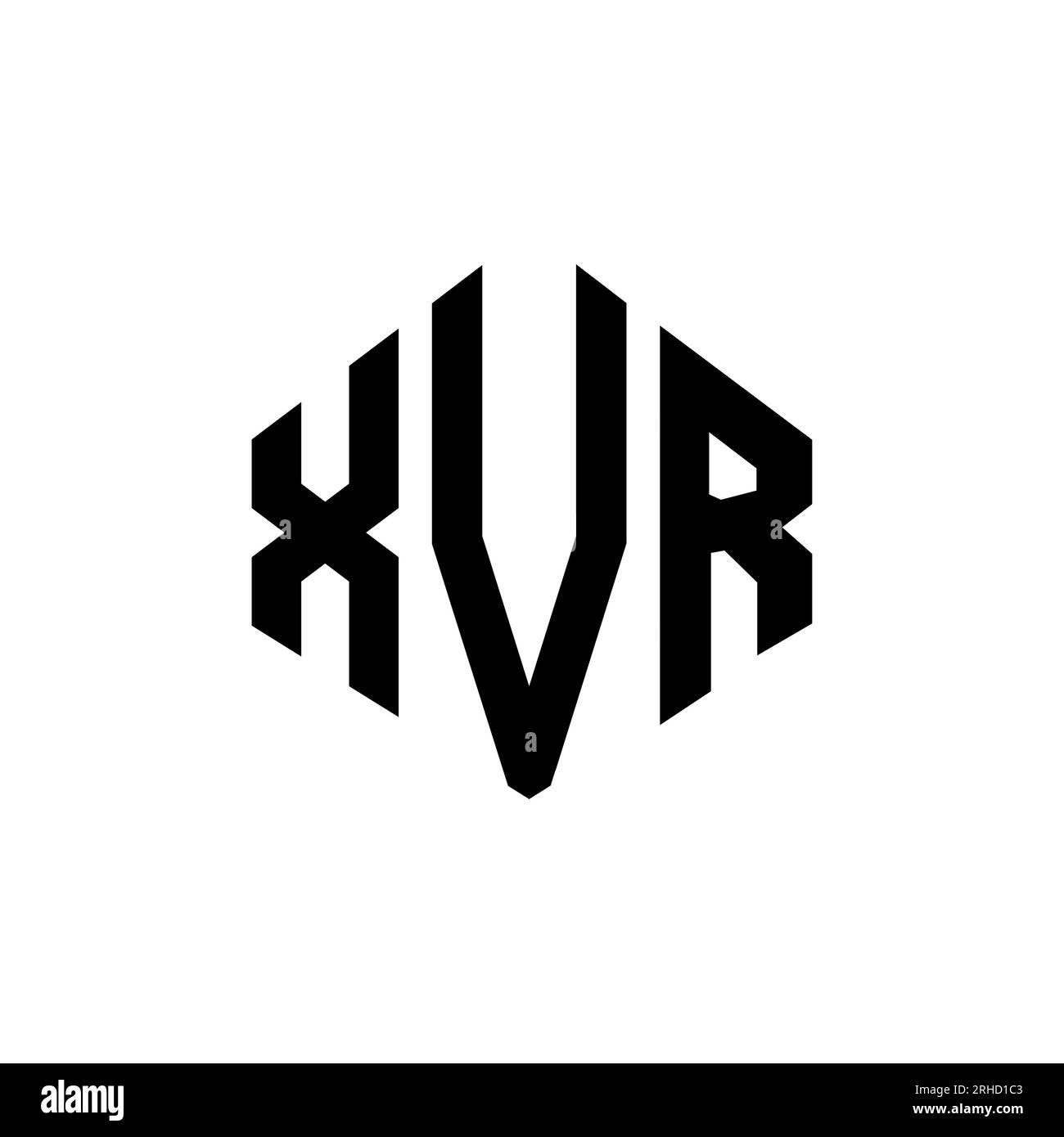 XVR letter logo design with polygon shape. XVR polygon and cube shape ...