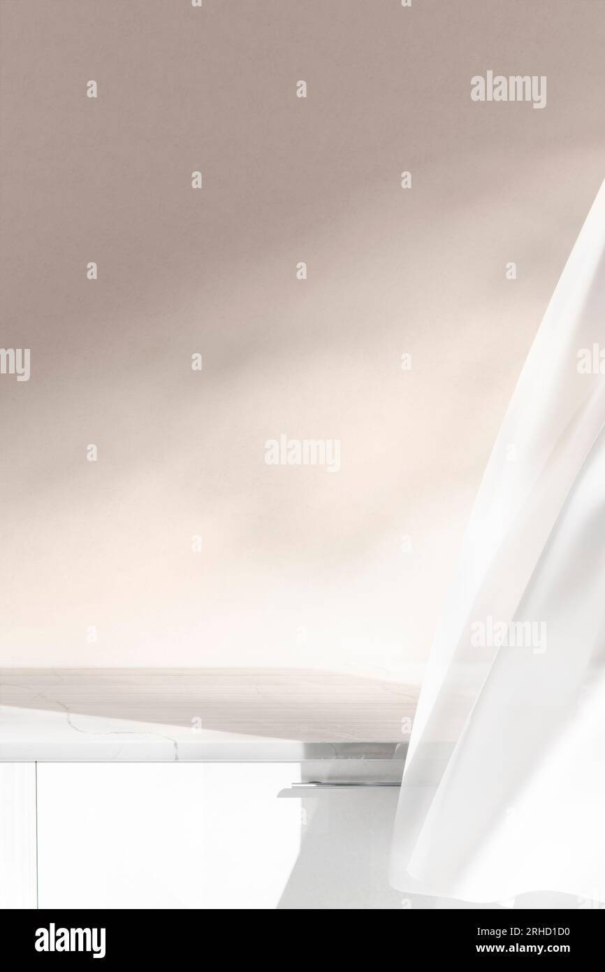Simple monotone background with vases, tree shadows and natural light ...
