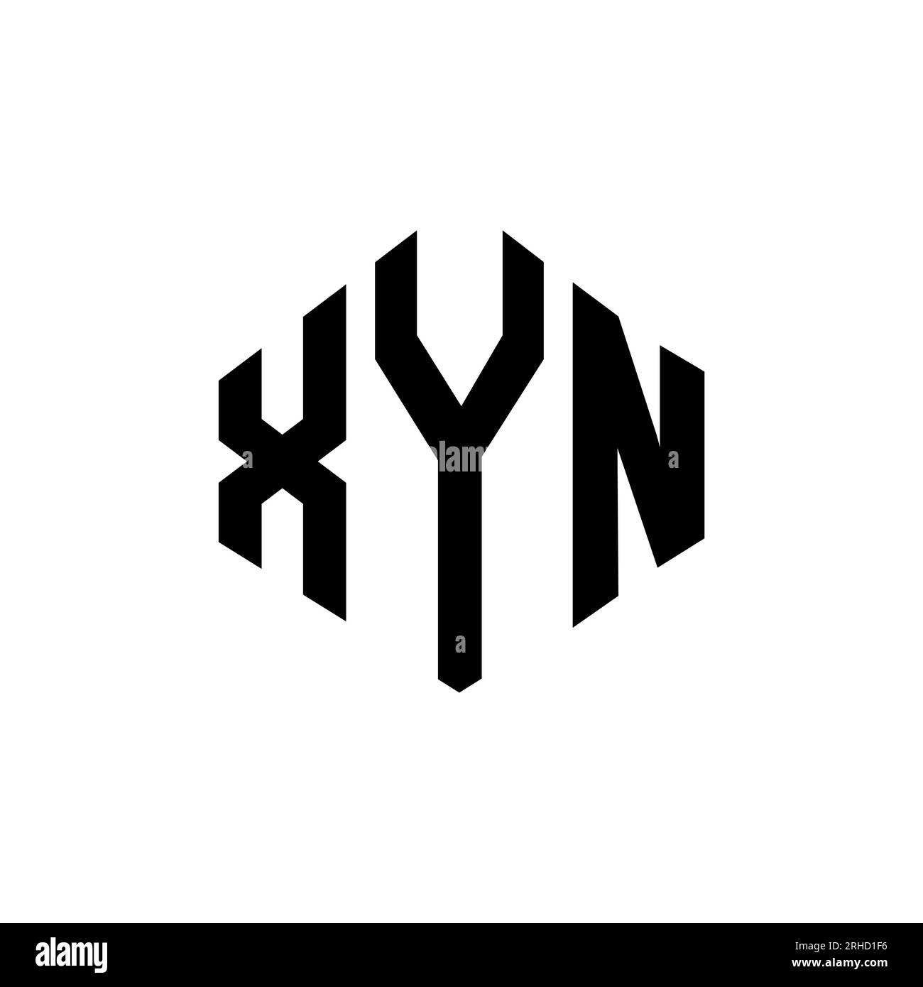 XYN letter logo design with polygon shape. XYN polygon and cube shape ...