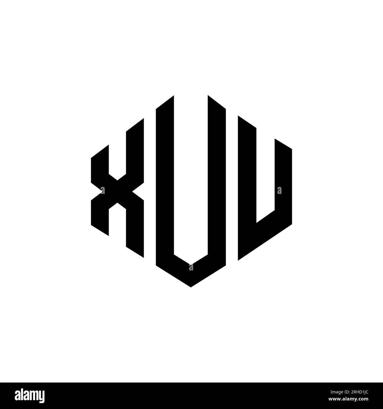 XUU letter logo design with polygon shape. XUU polygon and cube shape ...
