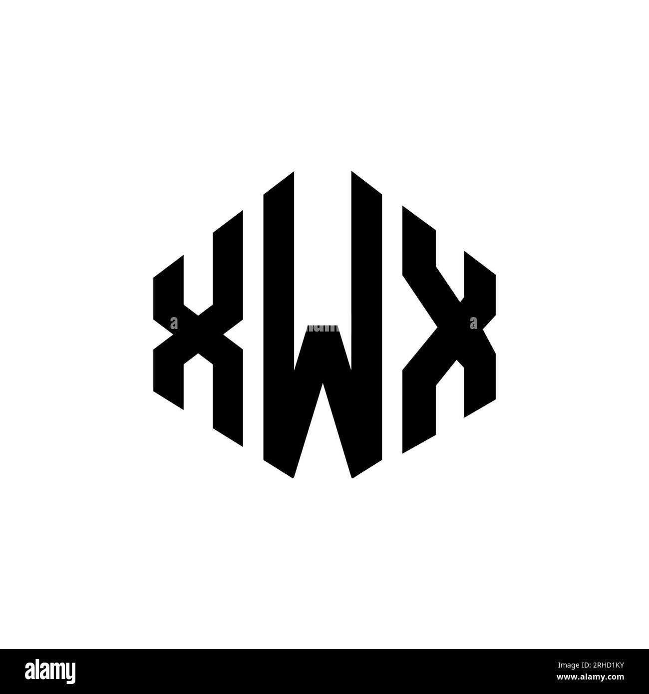 XWX letter logo design with polygon shape. XWX polygon and cube shape ...