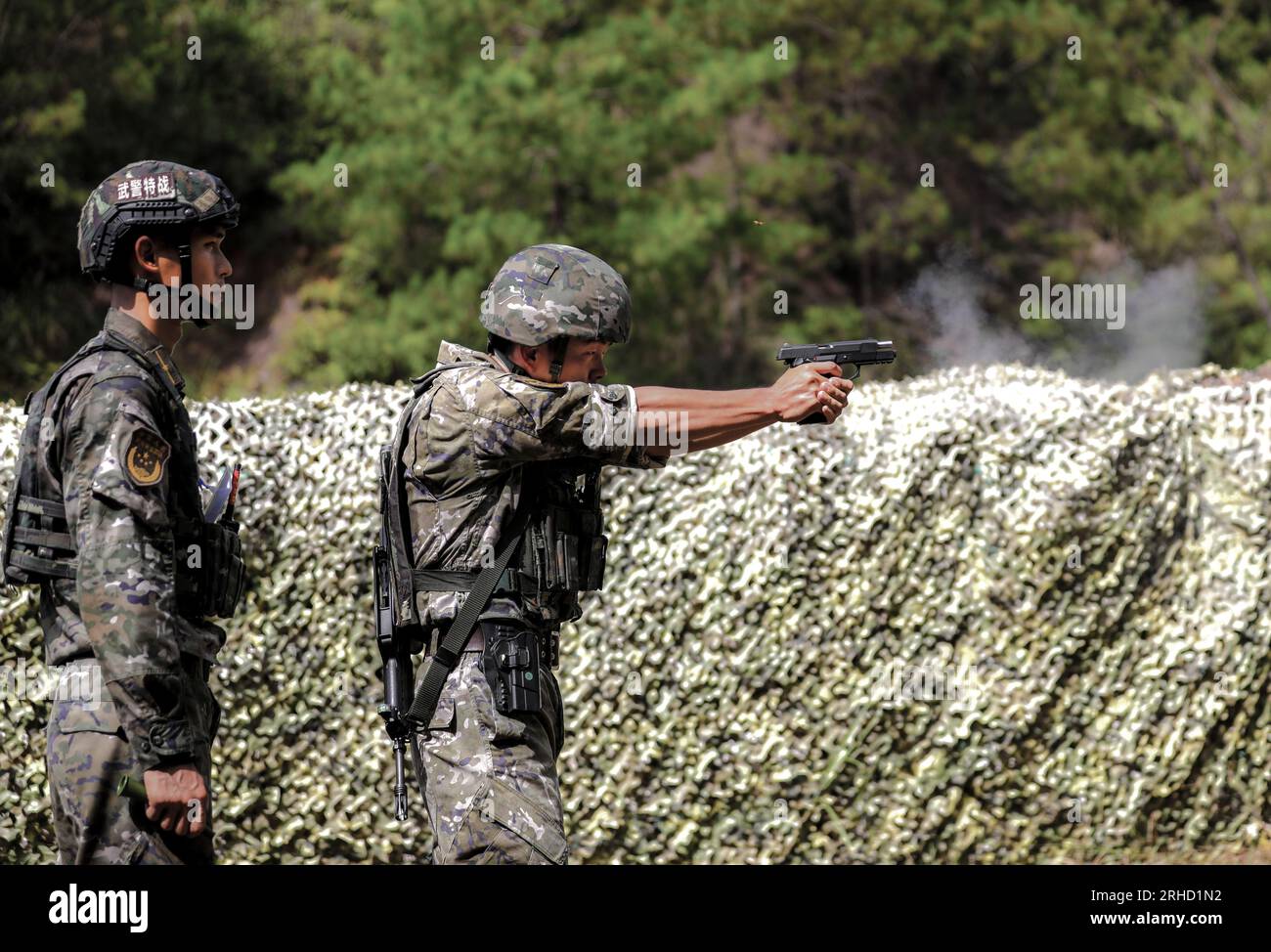 LIUZHOU, CHINA - AUGUST 16, 2023 - Special forces soldiers shoot guns ...