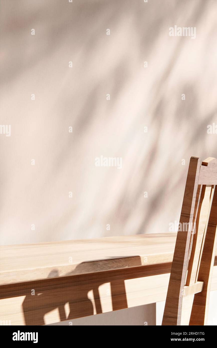 Simple monotone background with vases, tree shadows and natural light ...