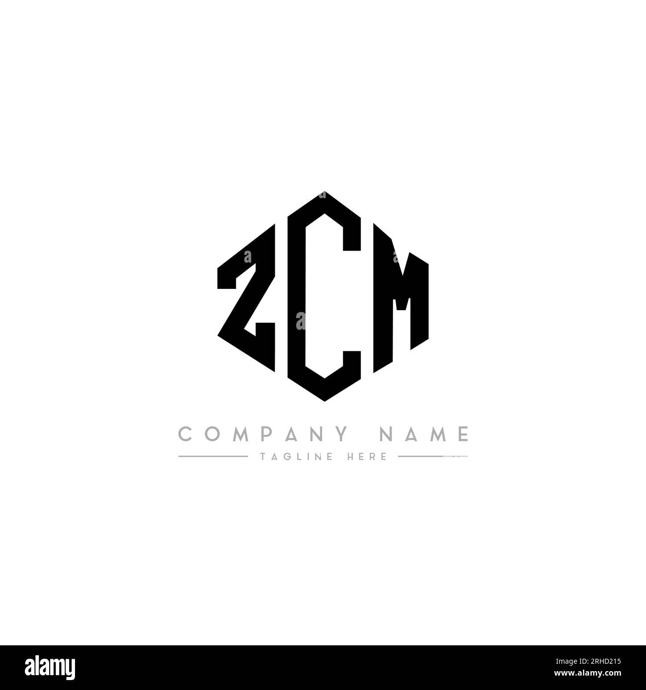 ZCM letter logo design with polygon shape. ZCM polygon and cube shape ...