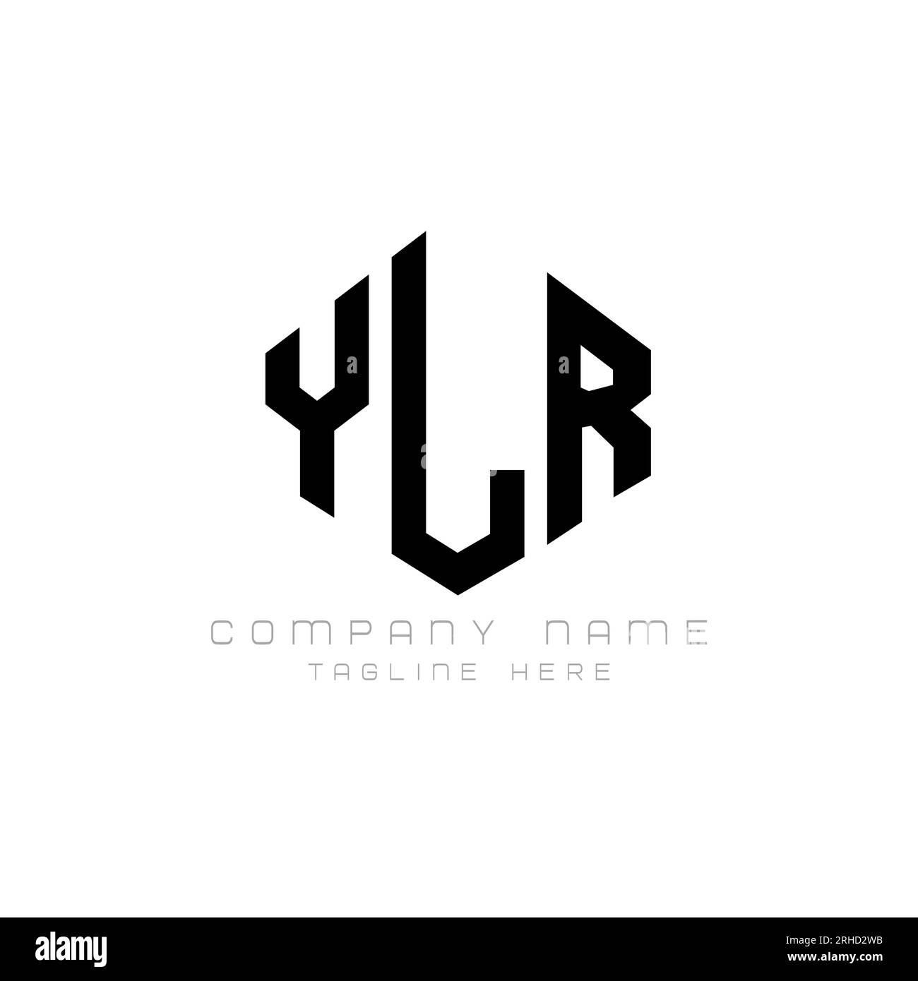 YLR letter logo design with polygon shape. YLR polygon logo monogram ...