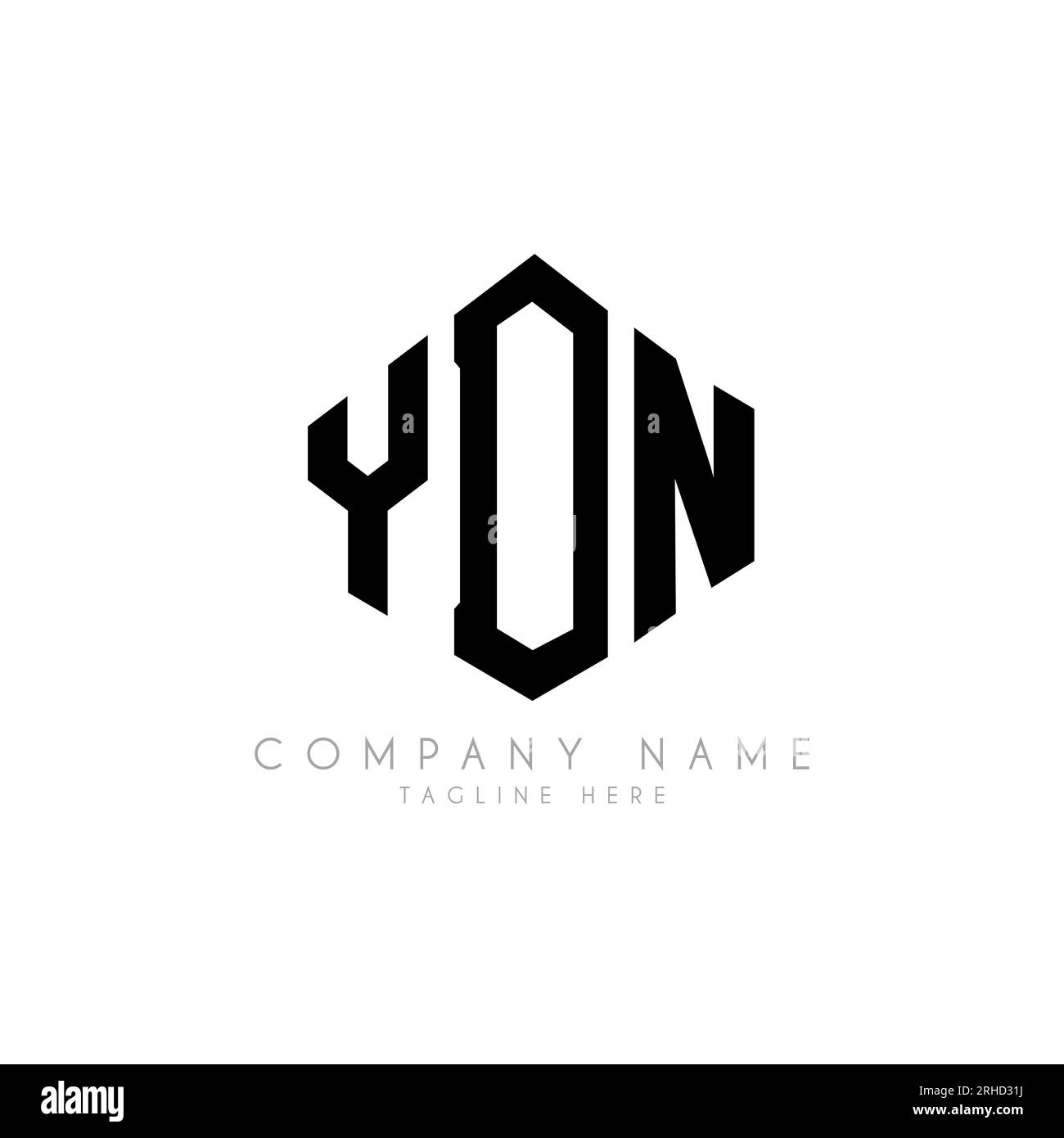 YDN letter logo design with polygon shape. YDN polygon logo monogram ...