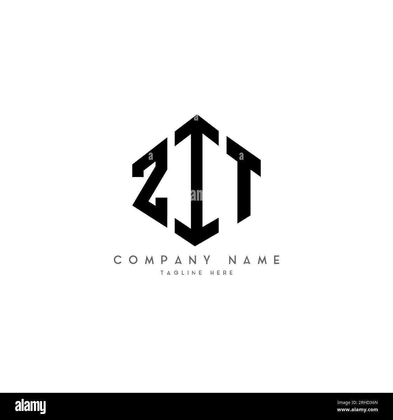 Zit logo design Black and White Stock Photos & Images - Alamy