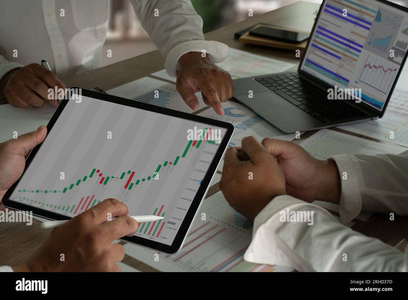 Businessmen Using Analytics Data Analytics Statistics Information ...