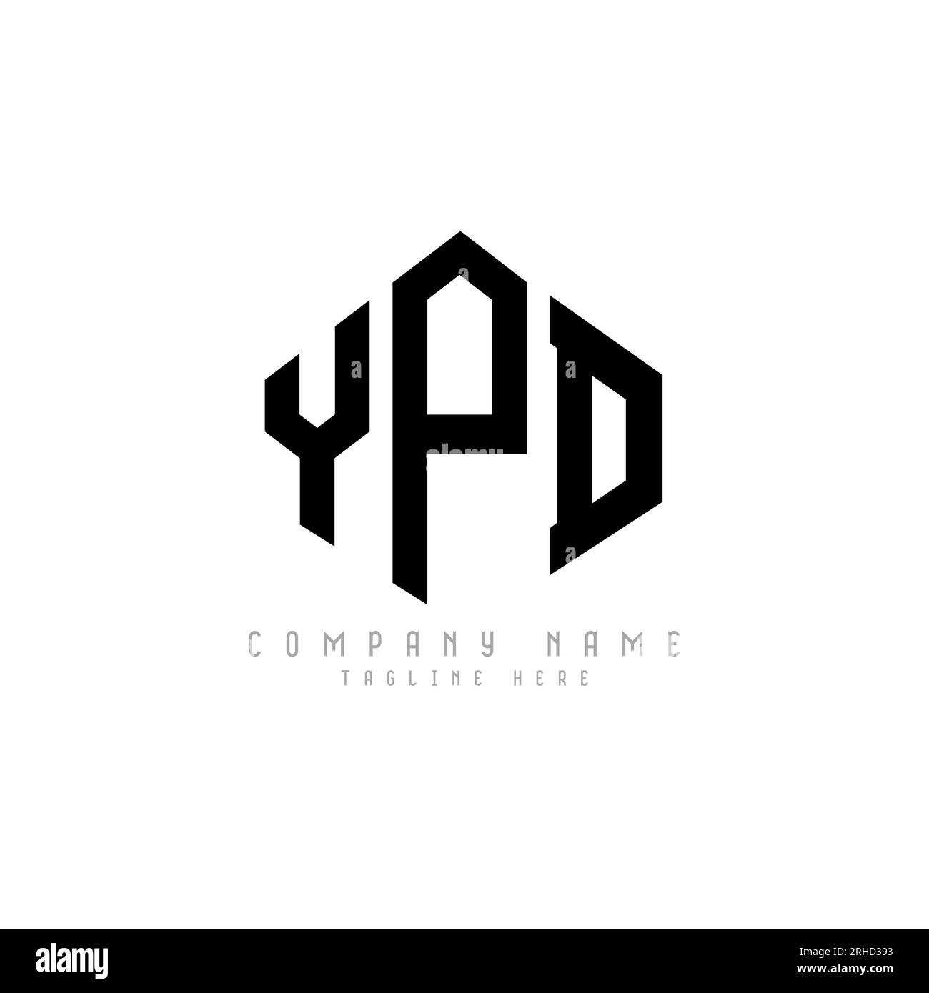 YPD letter logo design with polygon shape. YPD polygon logo monogram ...