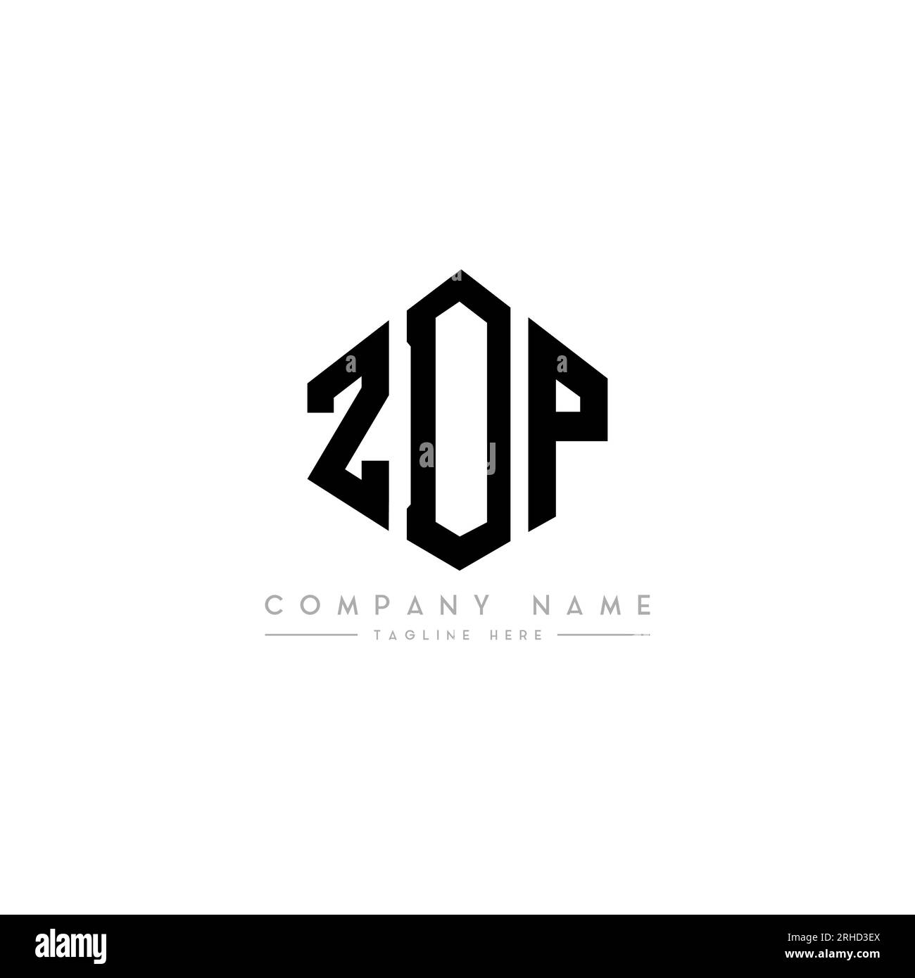 ZDP letter logo design with polygon shape. ZDP polygon and cube shape ...