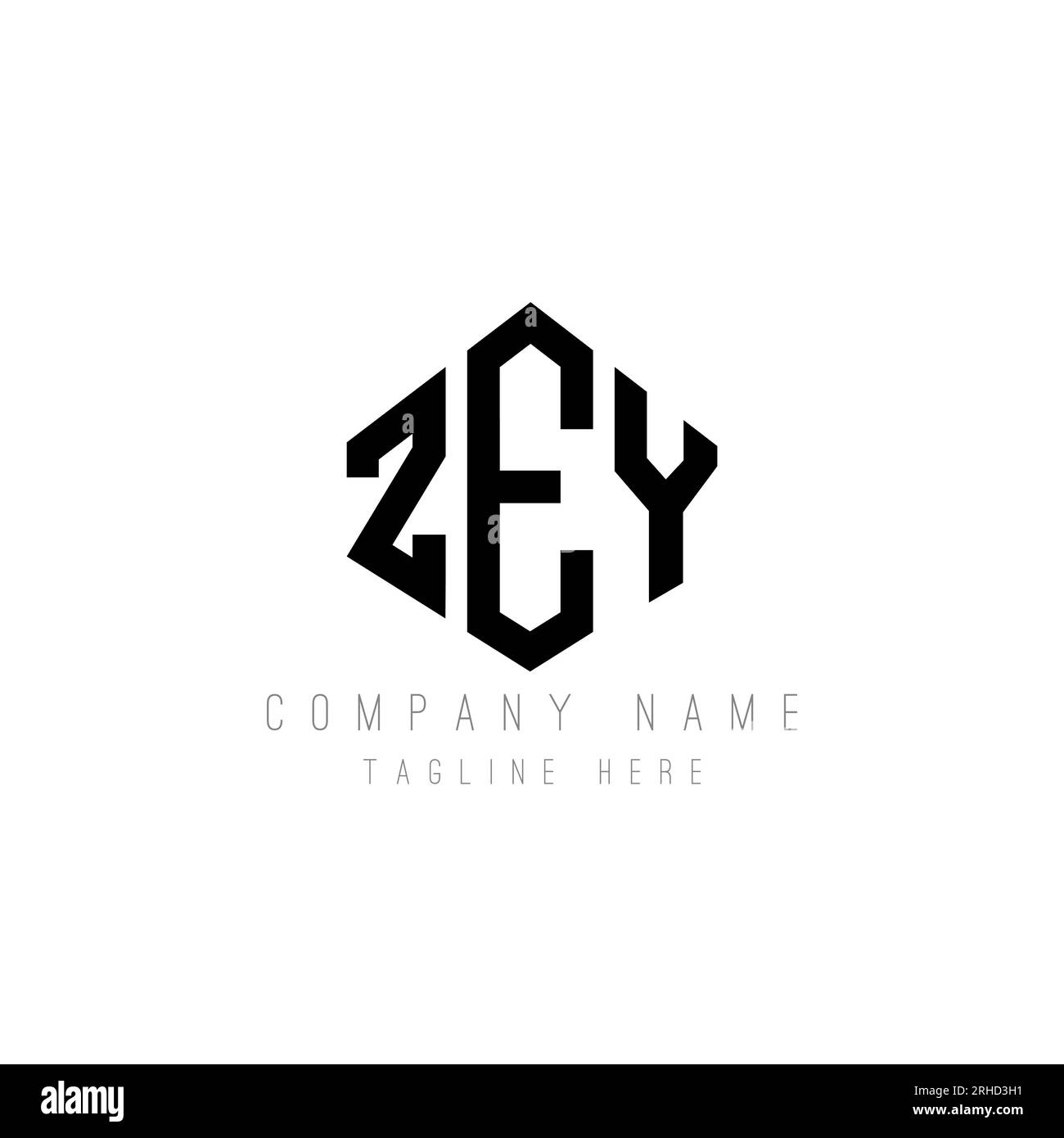 ZEY letter logo design with polygon shape. ZEY polygon and cube shape ...